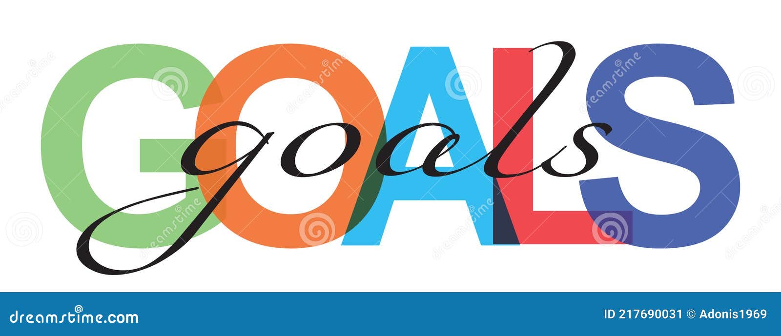 Objetivos letras coloridas ilustração stock. Ilustração de bater ...