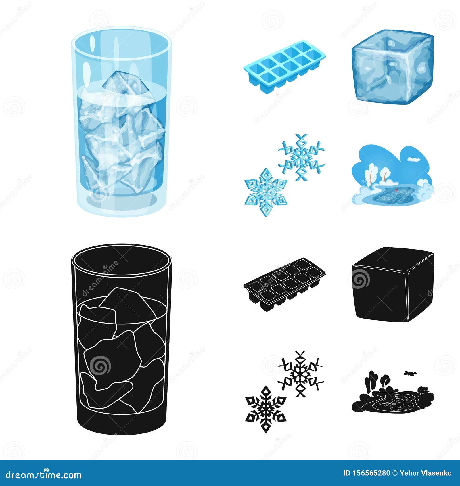 Objeto Aislado De Textura E Icono Congelado. Conjunto De Texturas Y ...