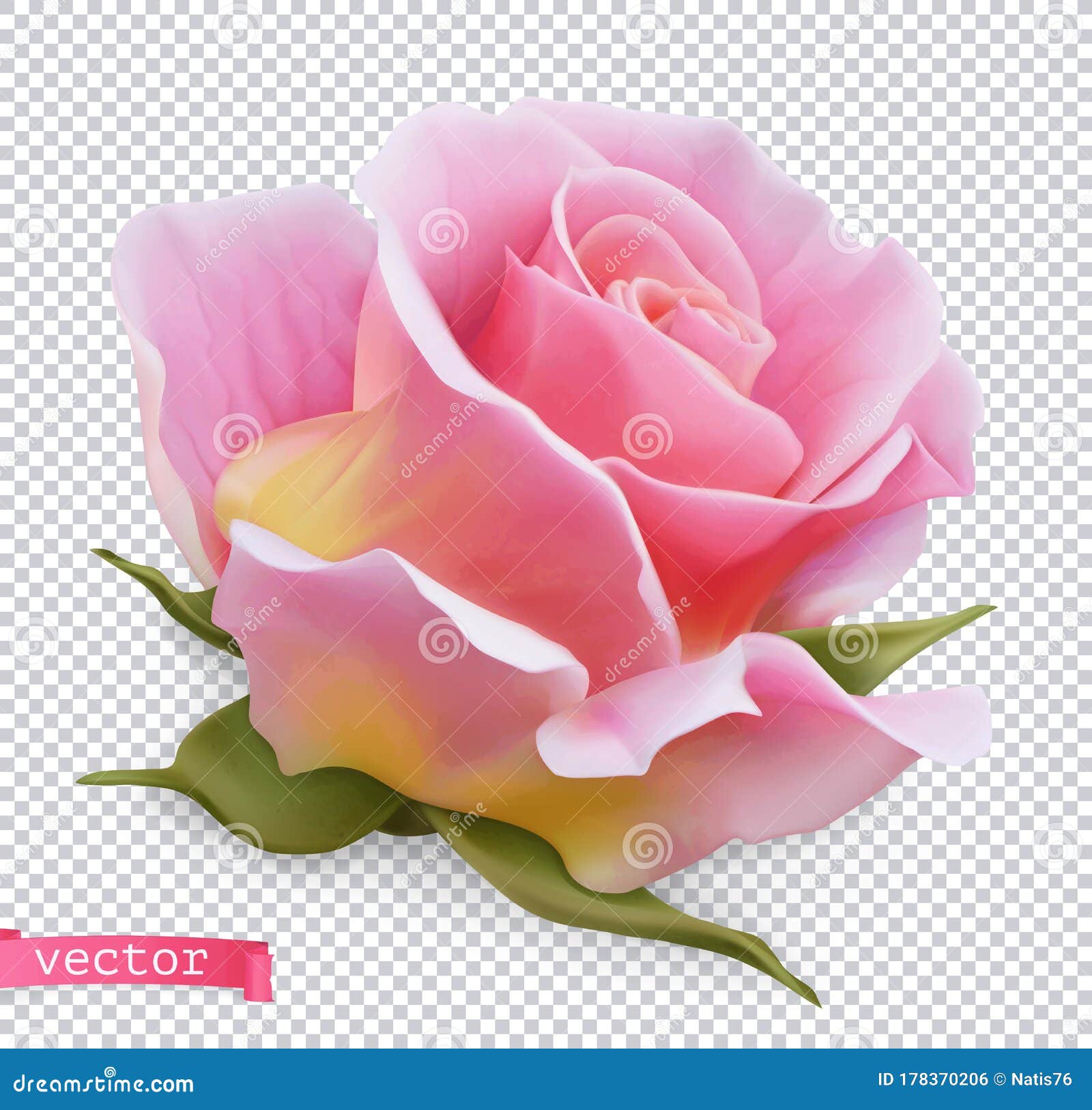 Objeto Vetor 3d Rosa Rosa Rosa Rosa Rosa Ilustração do Vetor ...