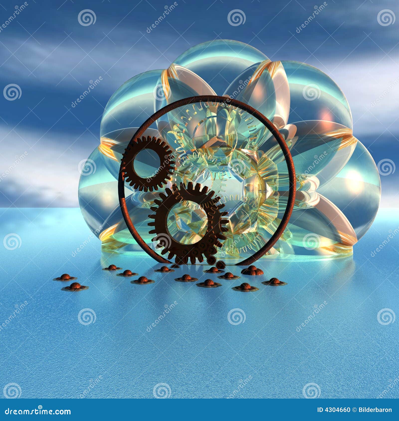 Objetos abstractos 3D stock de ilustración. Ilustración de estilo - 4304660