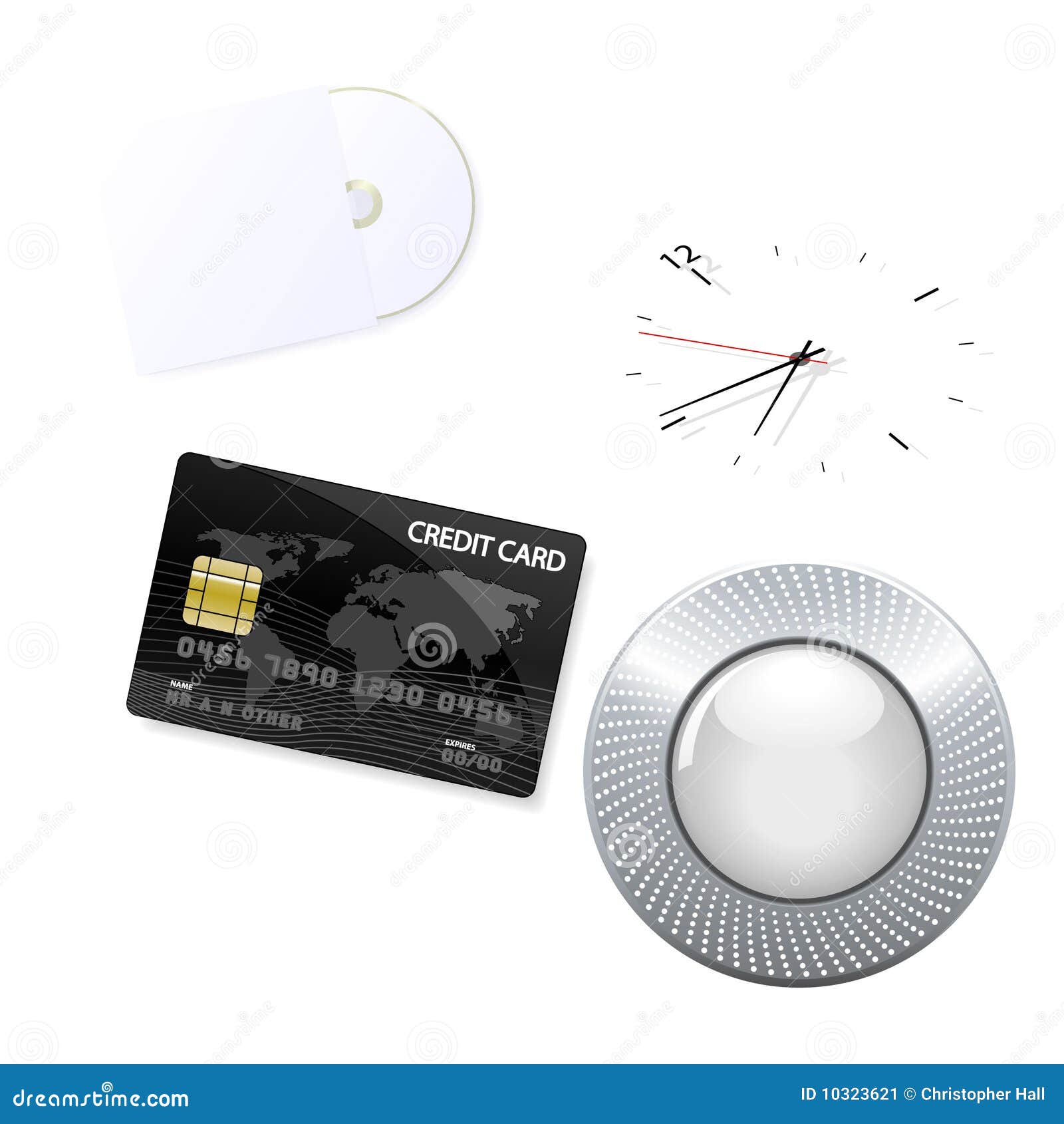 Objetos al azar ilustración del vector. Ilustración de hora - 10323621