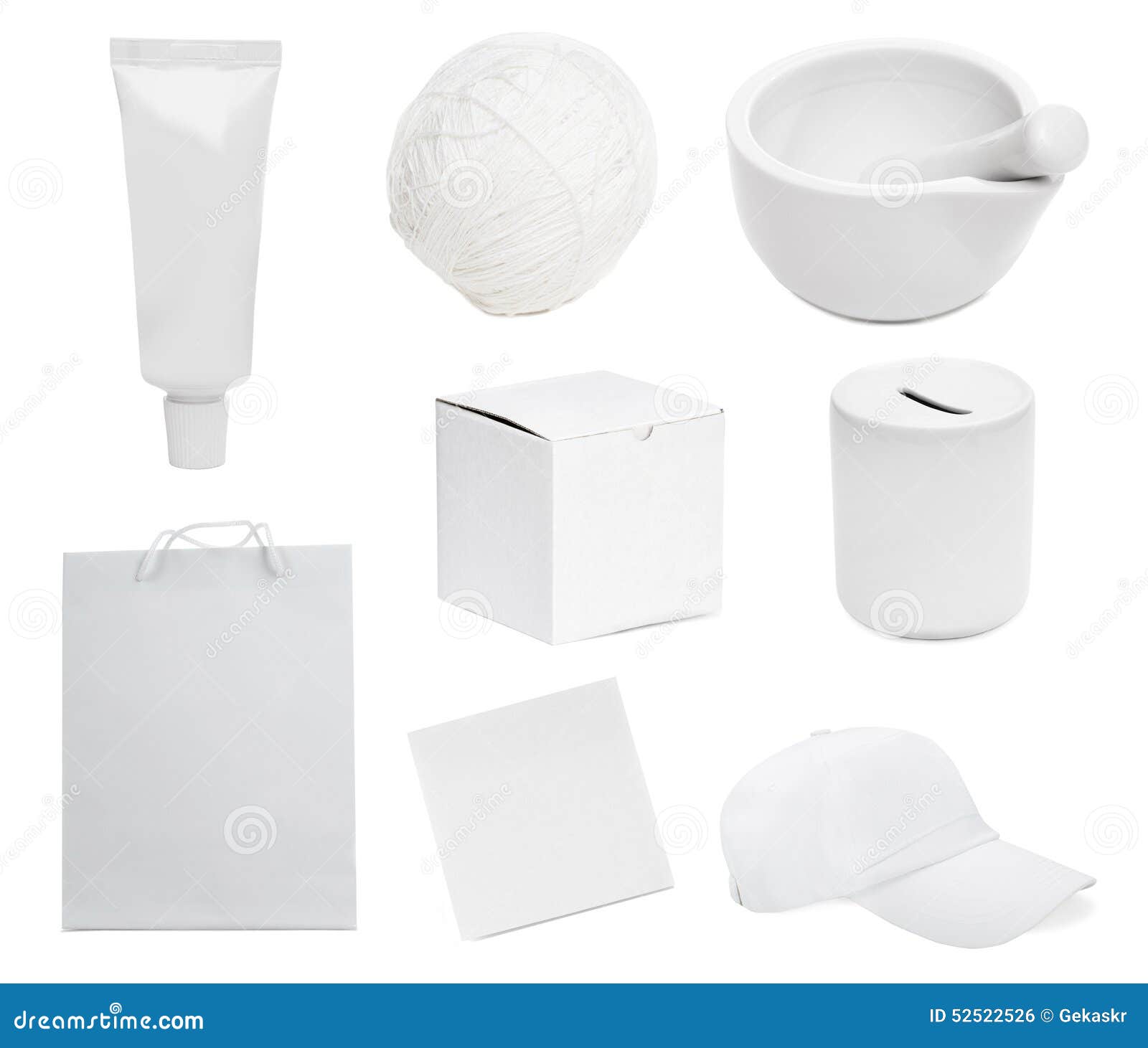 Objetos blancos foto de archivo. Imagen de bolso, dental - 52522526