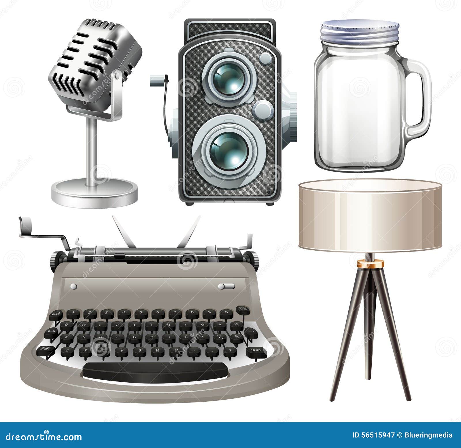 Objetos de plata ilustración del vector. Ilustración de antigüedad ...