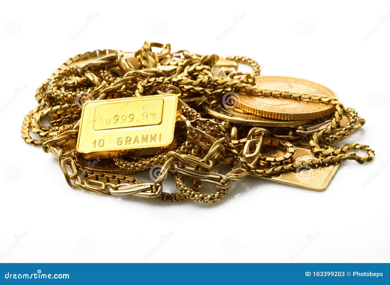 Objetos Del Oro En El Fondo Blanco Imagen de archivo - Imagen de asilo ...