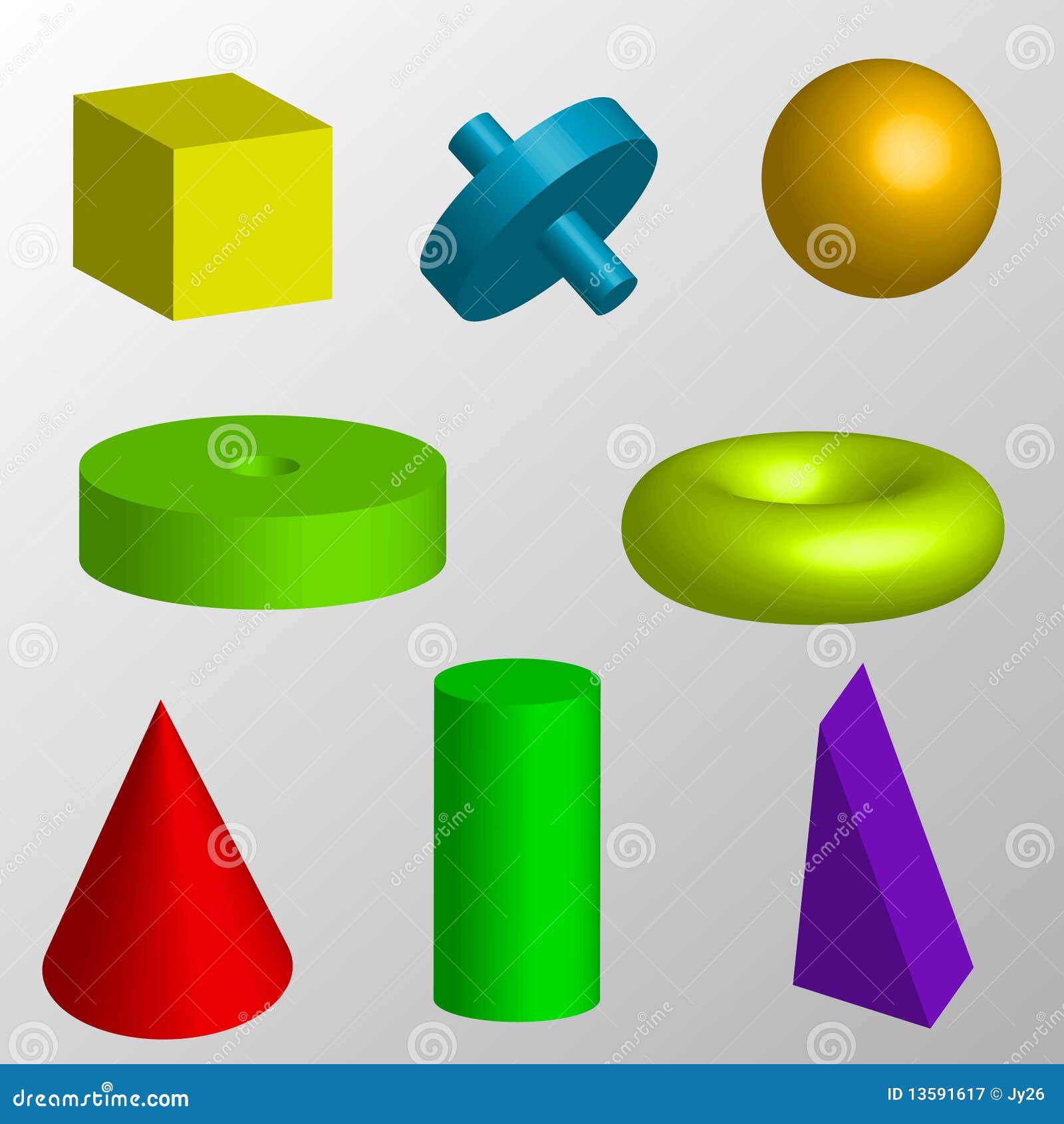 Objetos Geométricos Isolados Ilustração do Vetor - Ilustração de ...