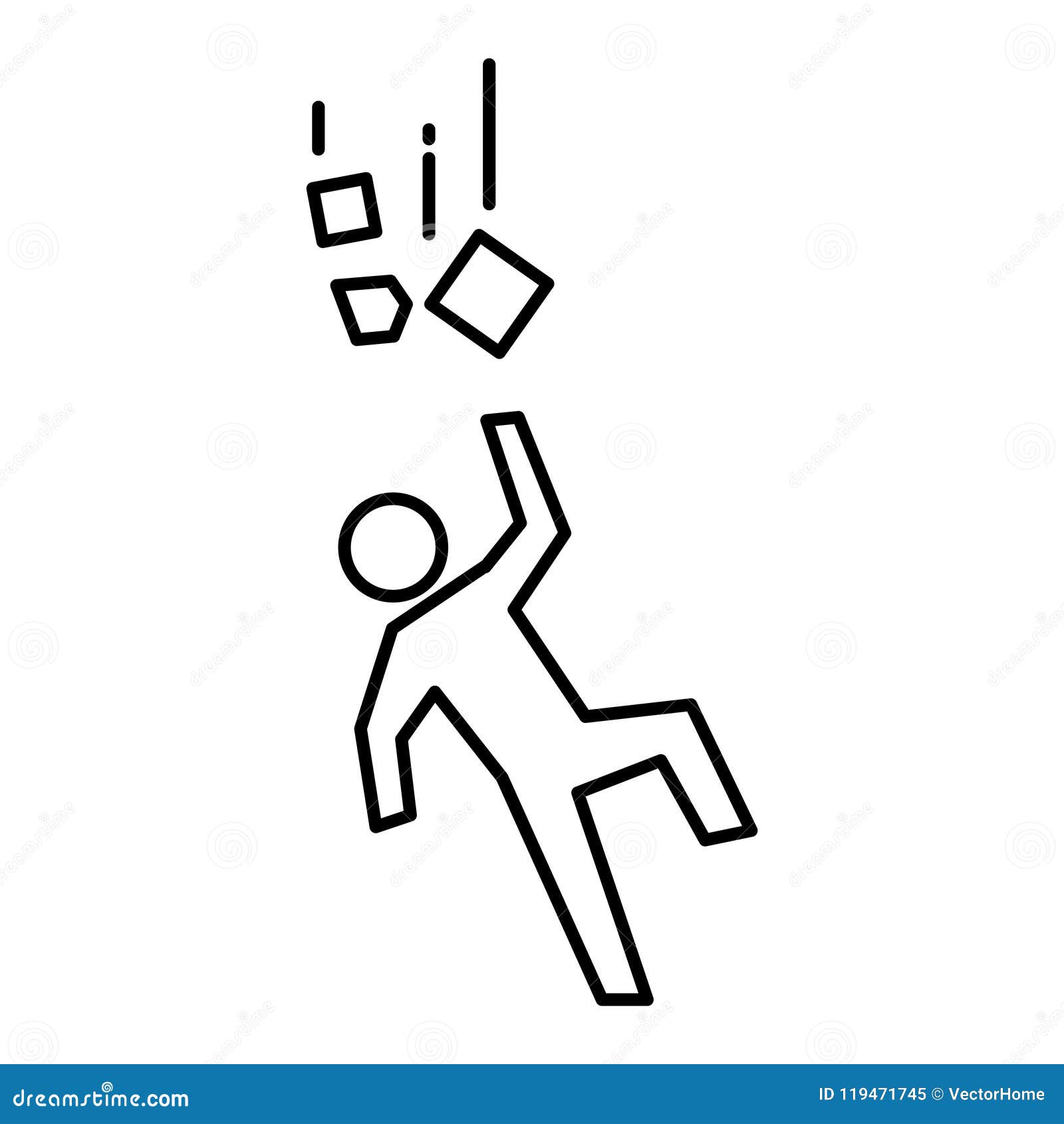 Objetos Que Caen Icono, Ejemplo Del Vector Ilustración del Vector ...