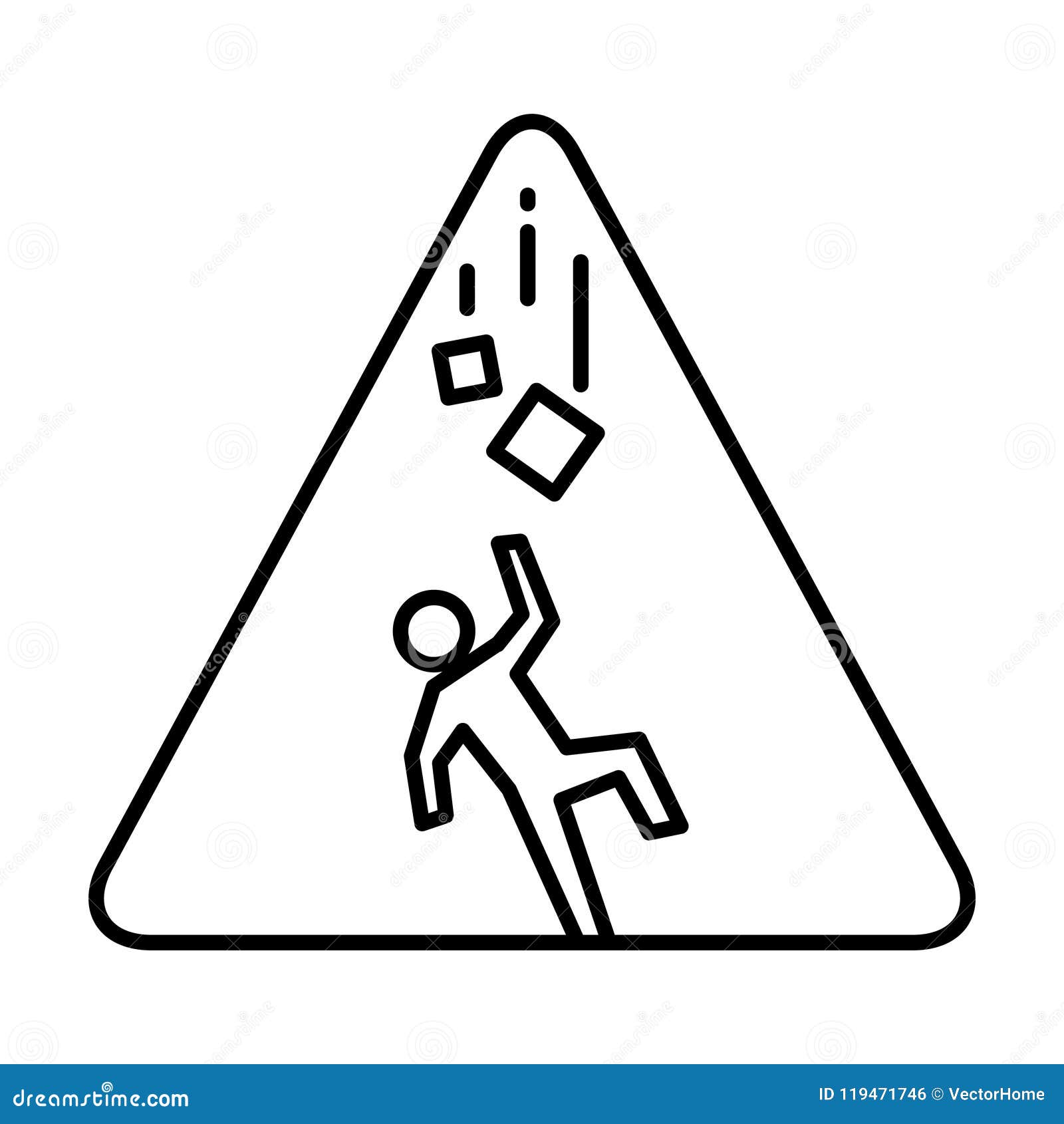 Objetos Que Caen Icono, Ejemplo Del Vector Ilustración del Vector ...