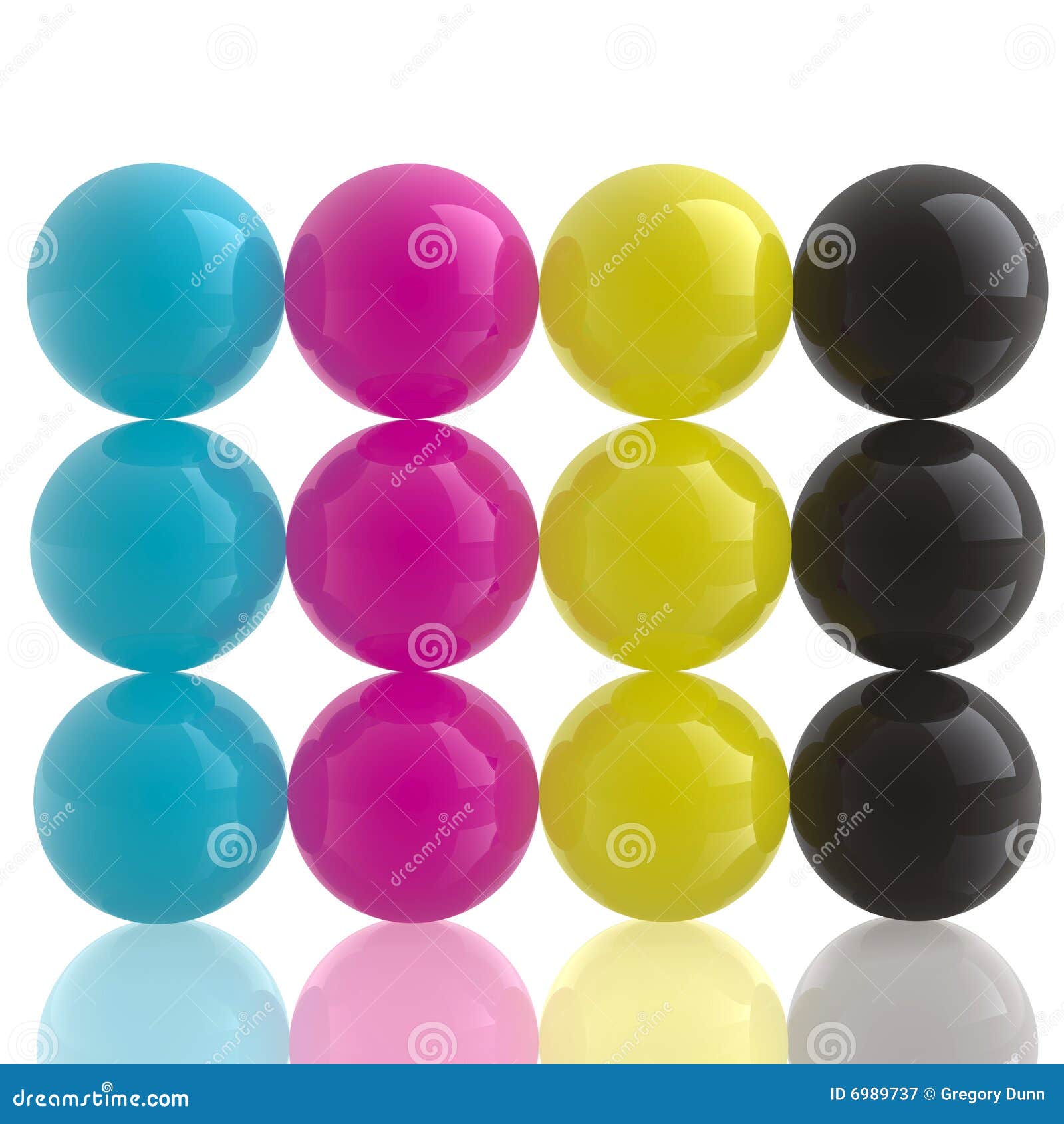 Objets Dans Le Positionnement De Couleur De CMYK, Pour L'impression ...