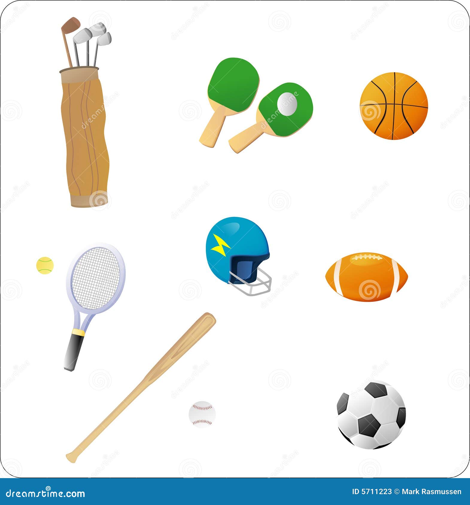 Objets de sports illustration de vecteur. Illustration du football ...