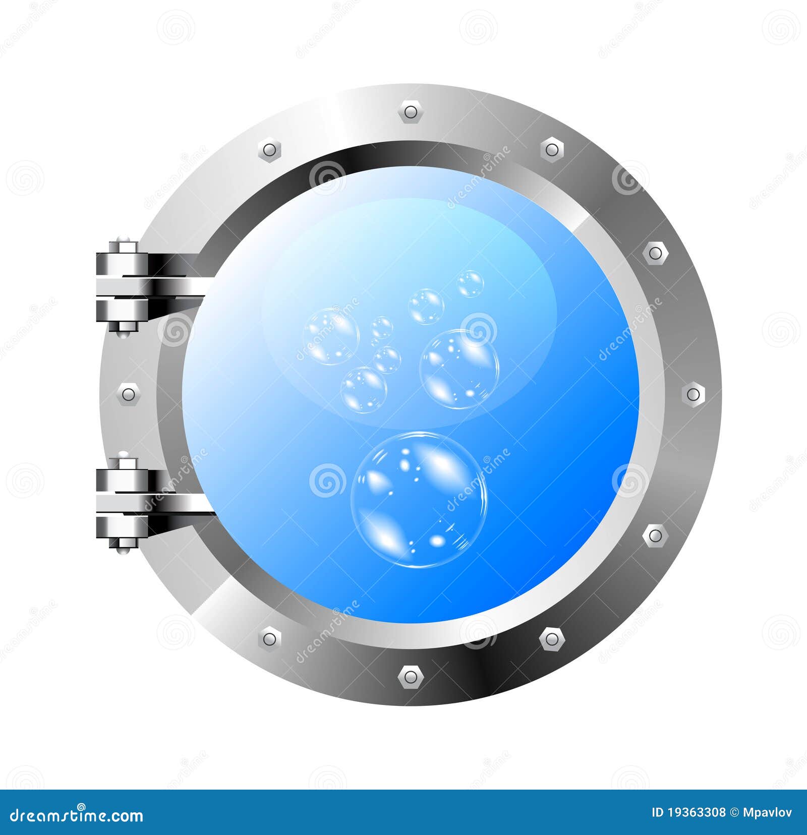 Oblò della nave illustrazione vettoriale. Illustrazione di metallico ...