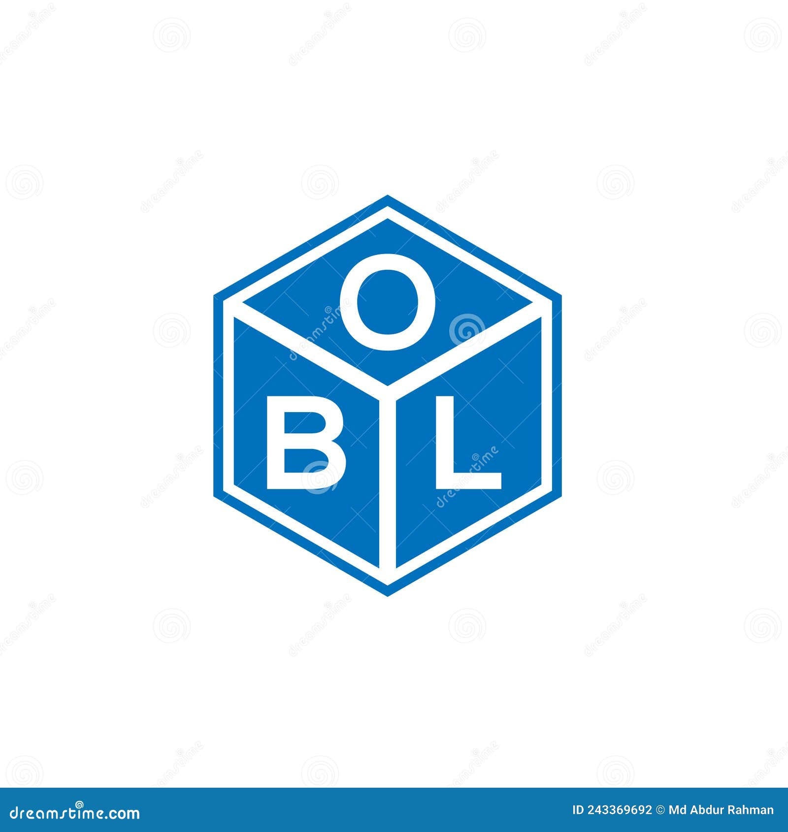 OBL Letter Logo Design on Black Background. OBL Creative Initials ...