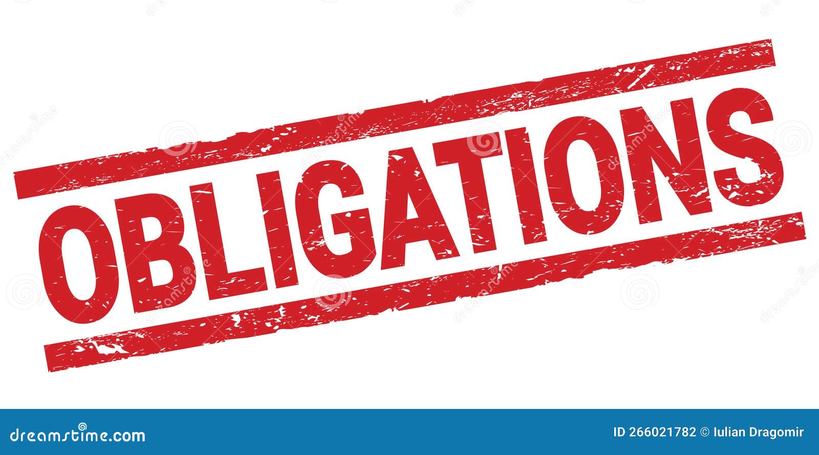 OBLIGATIONS Text on Red Rectangle Stamp Sign Stock Photo - Image of ...