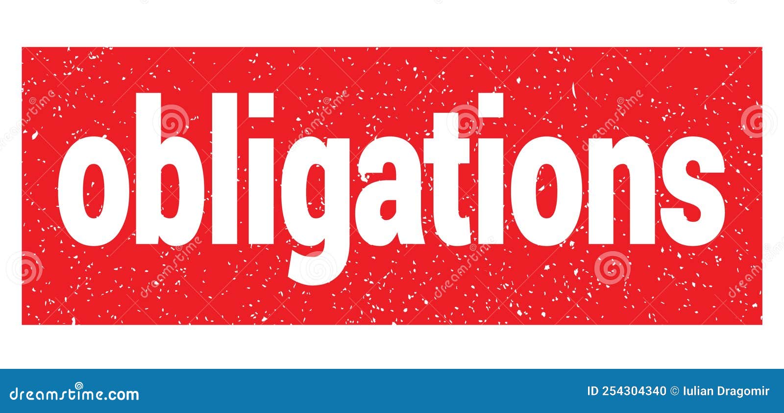 Obligations Text Written on Red Stamp Sign Stock Illustration ...