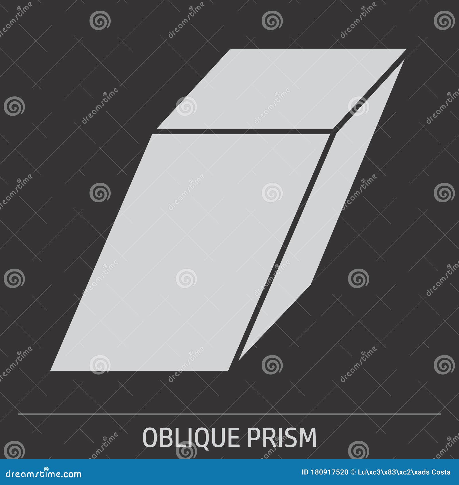 Oblique Prism Icon Illustration Stock Illustration - Illustration of ...