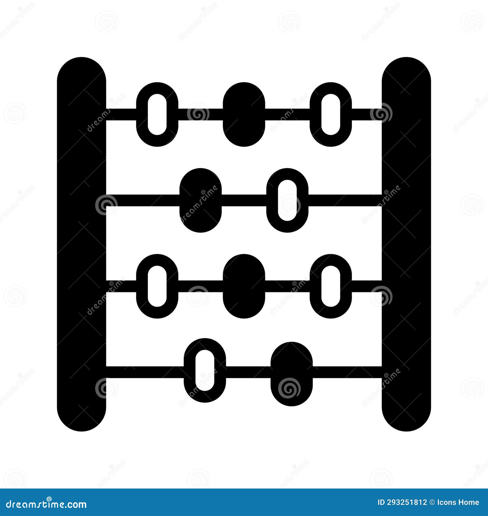 An Oblong Frame with Rows of Wires or Grooves Along Which Beads are ...