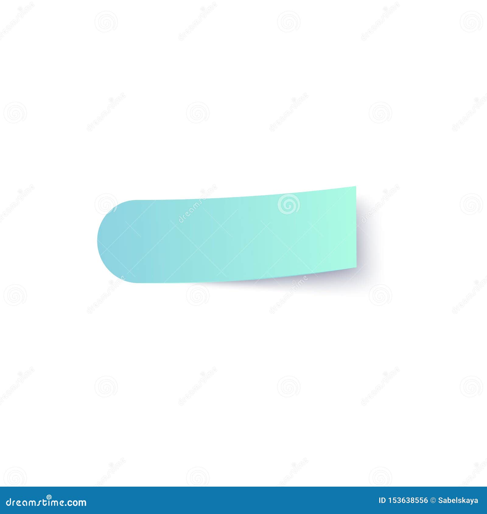 Oblong Gradient Color Sticker with Rectangular and Round Edge Realistic ...