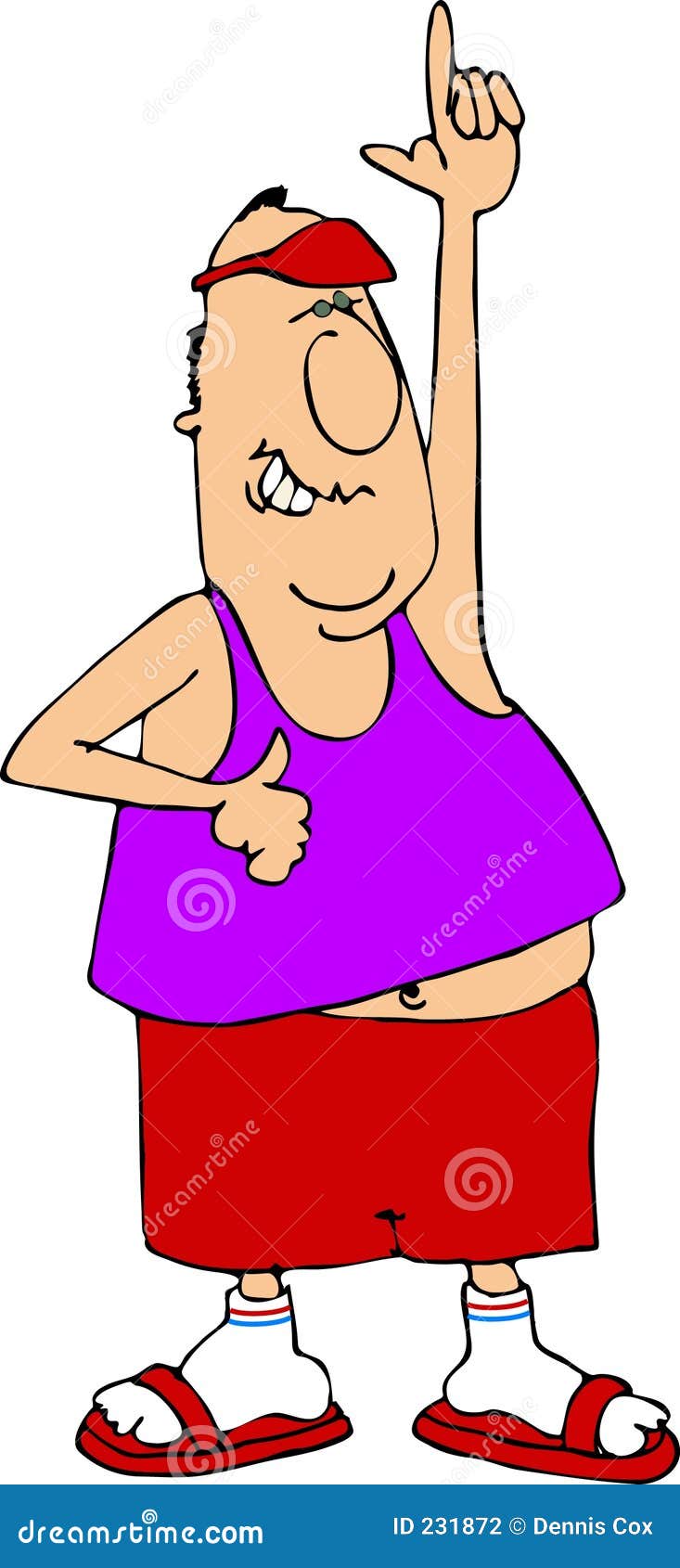 Obnoxious guy stock illustration. Illustration of visor - 231872