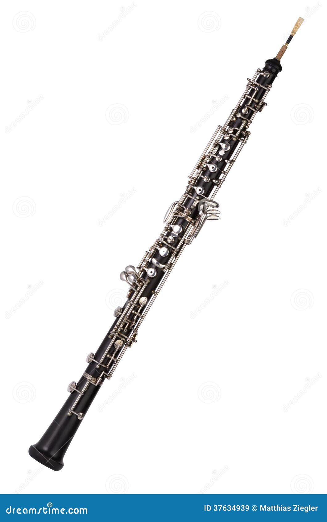 Oboe en el fondo blanco imagen de archivo. Imagen de noble - 37634939