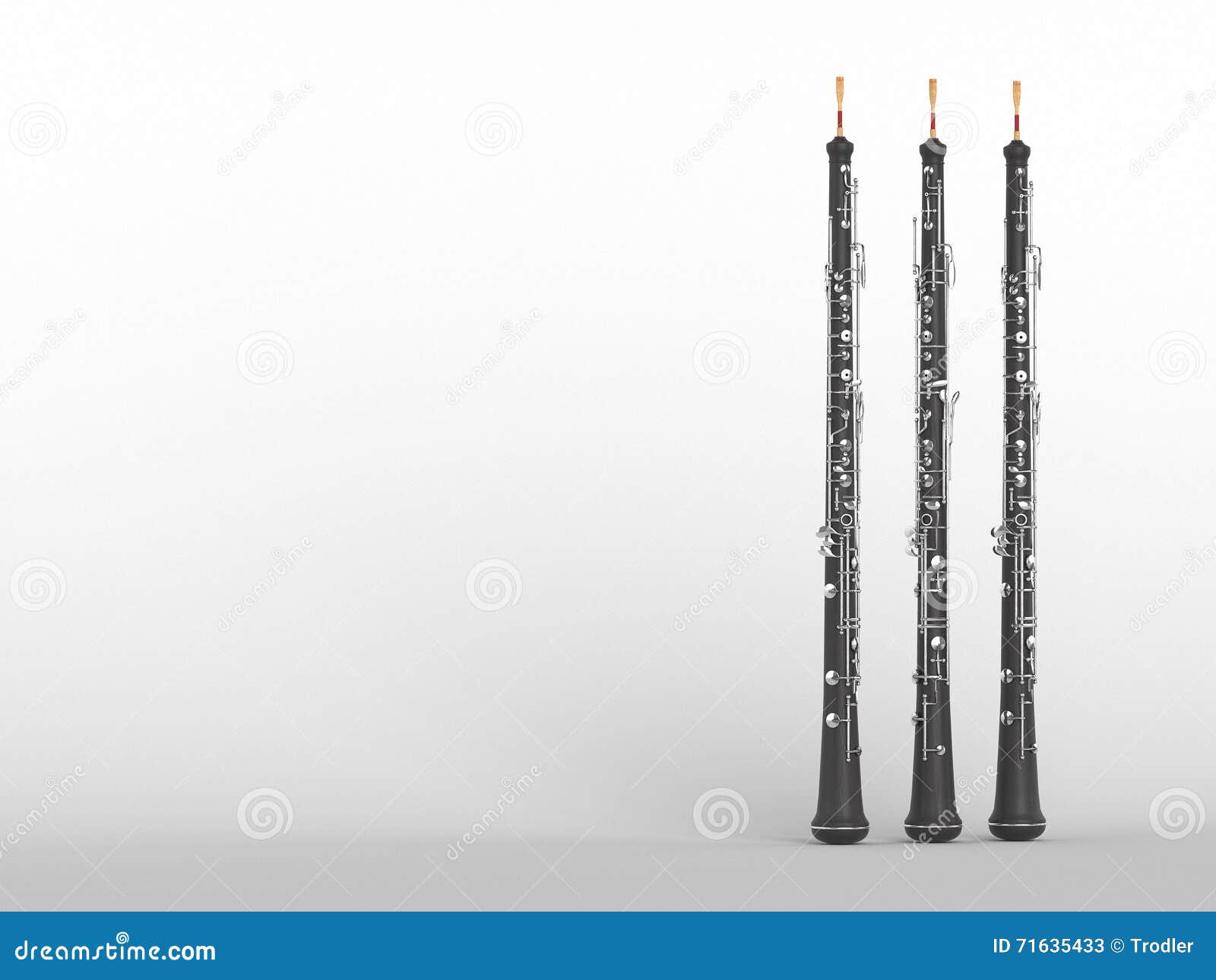 Oboe On White 3D Rendering Royalty-Free Stock Photo | CartoonDealer.com ...