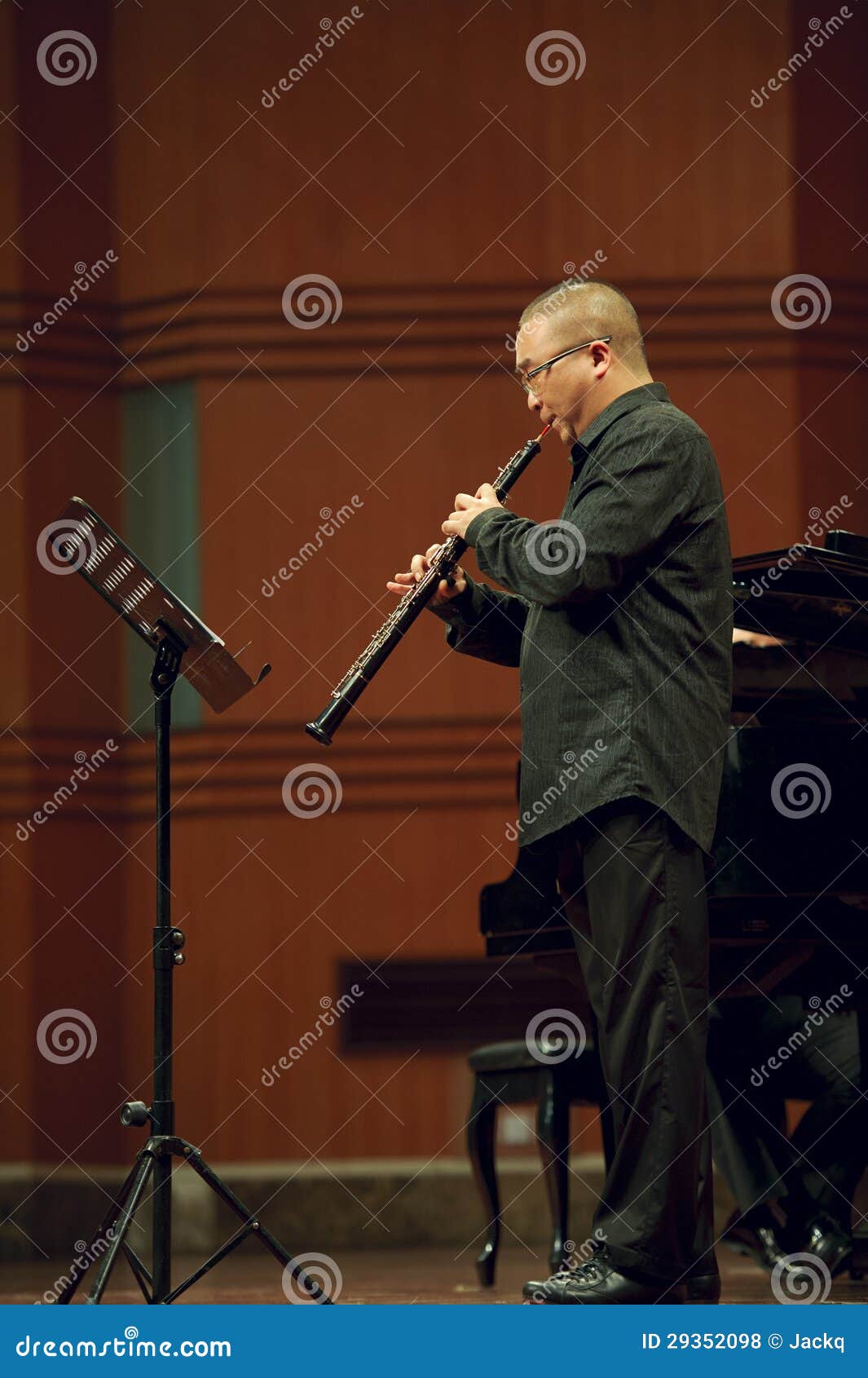 Oboist Performs on Wind Music Chamber Music Concert Editorial Stock ...
