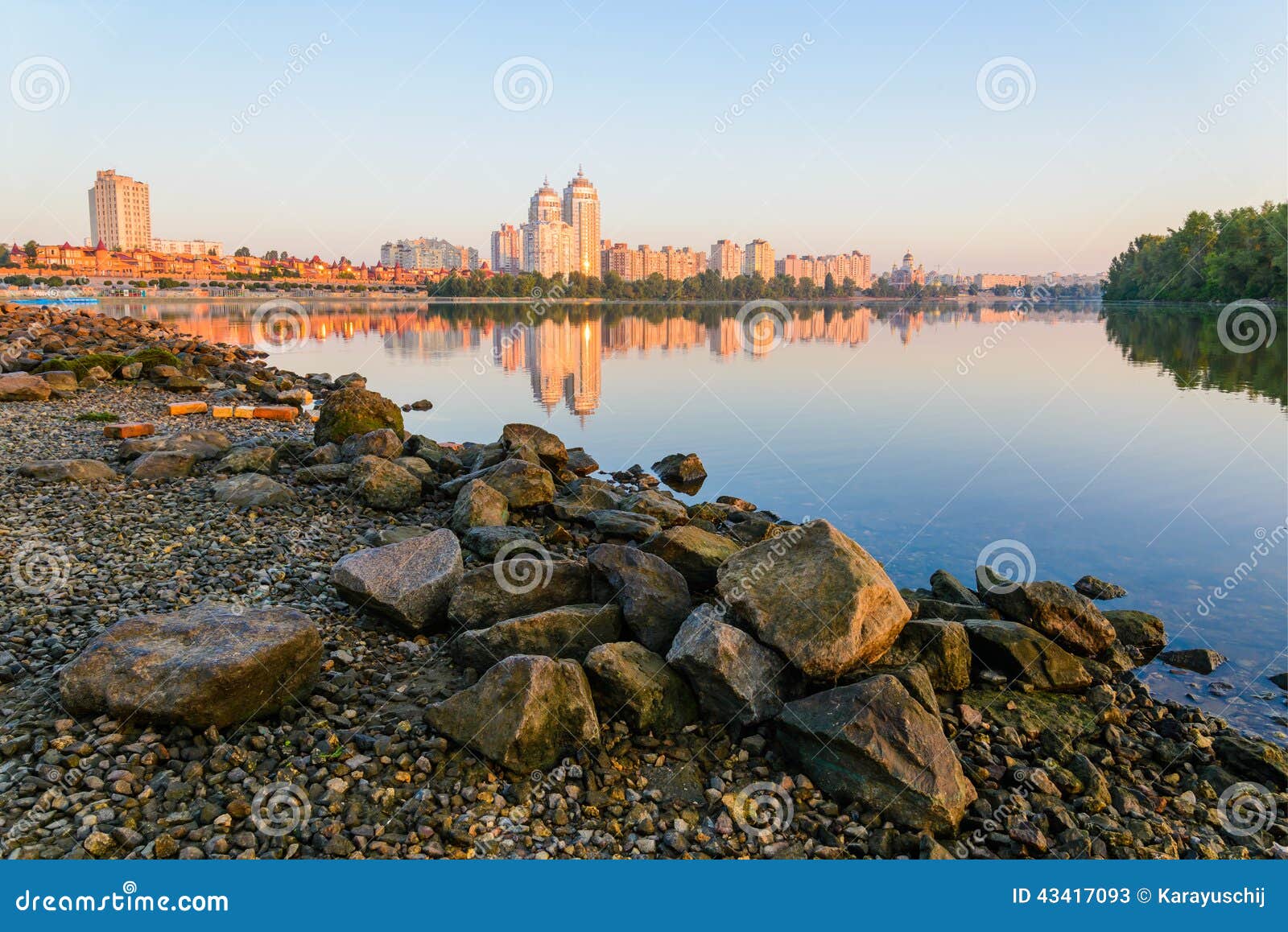 Obolon Skyline stock image. Image of kyiv, shoreline - 43417093
