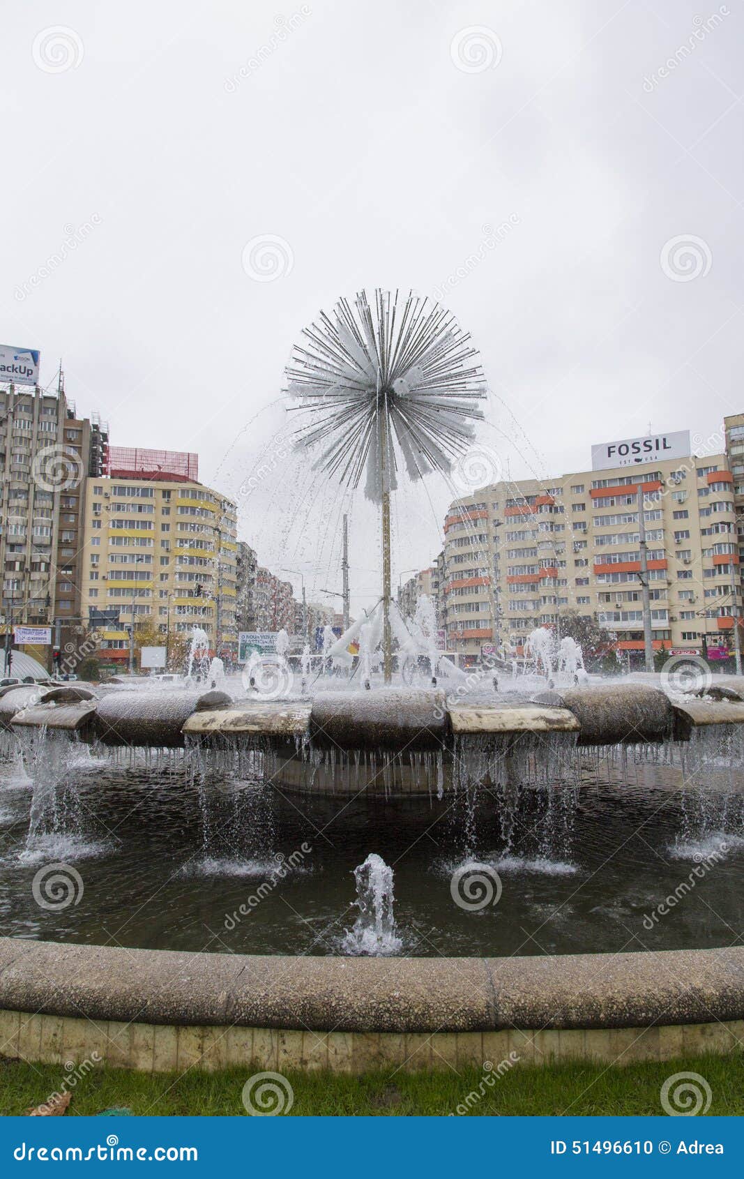 Obor Square Decorative Fountain Editorial Image - Image of color ...