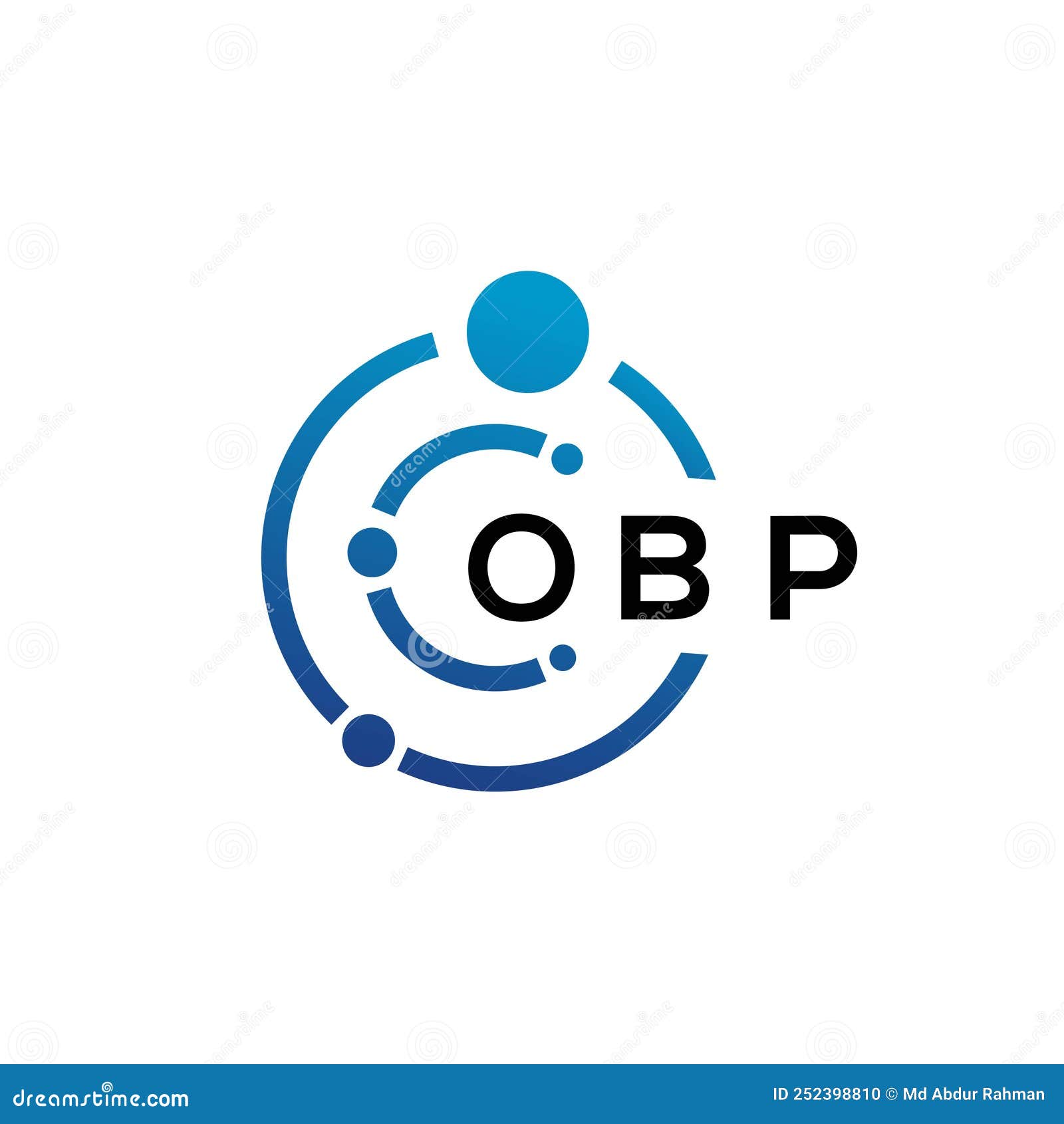 OBP Letter Technology Logo Design on White Background. OBP Creative ...