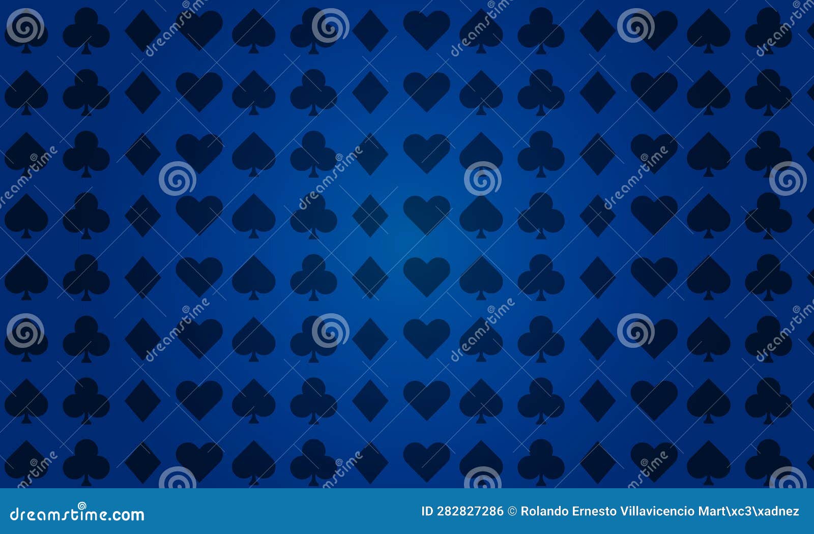 Playing Card Suits Pattern stock illustration. Illustration of blue ...