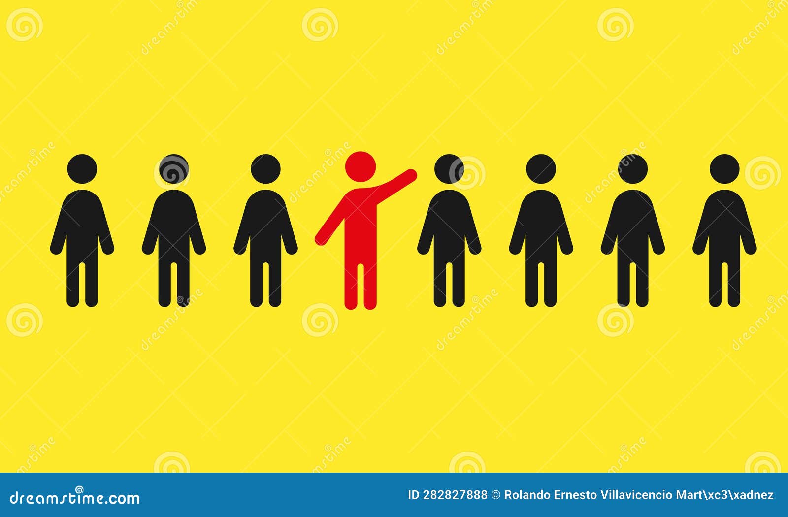 Illustration of a Set of the Same People and One Different Person. Sick ...