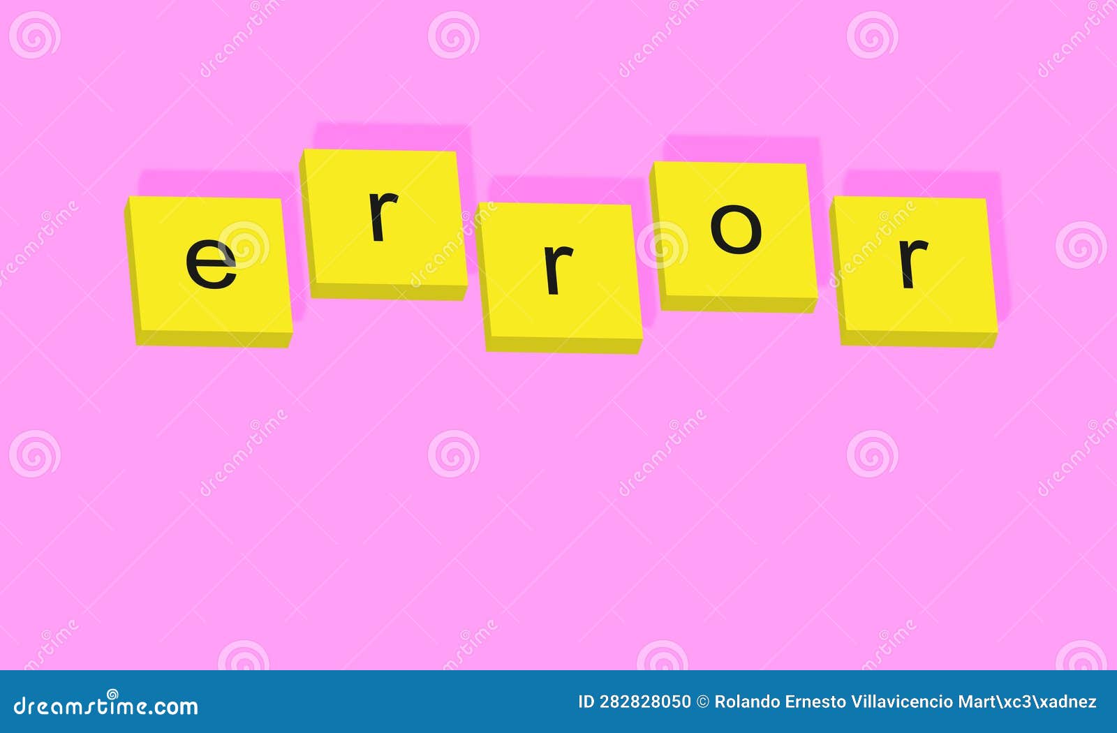 Palabra Error En Bloques Amarillos. Fallas De Sistemas Stock ...