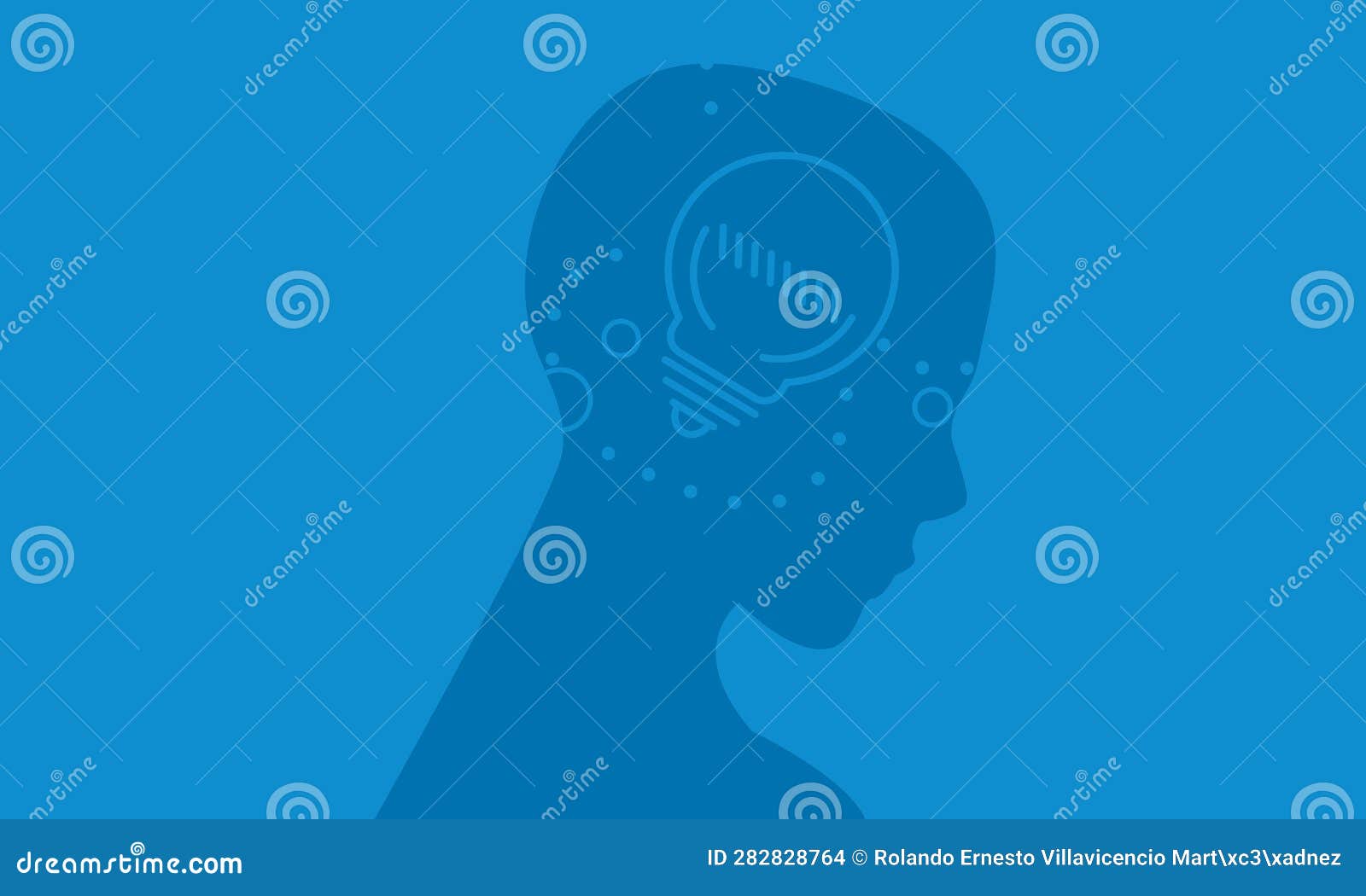 Human Figure with Light Bulb in the Head. Concept of Ideas and Logical ...