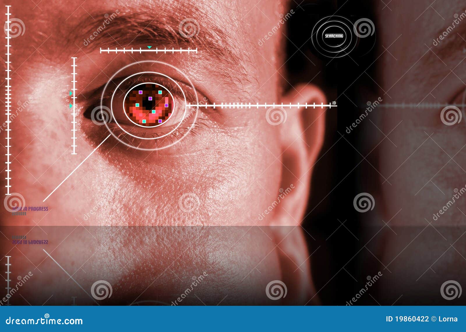 Obraz Cyfrowy Irysowa Ochrona Zdjęcie Stock - Obraz złożonej z ...