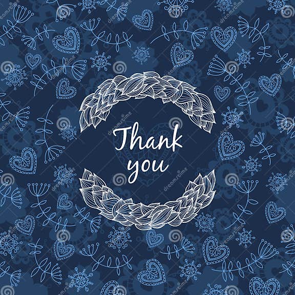 Obrigado cardar com amor ilustração do vetor. Ilustração de amor - 44522055