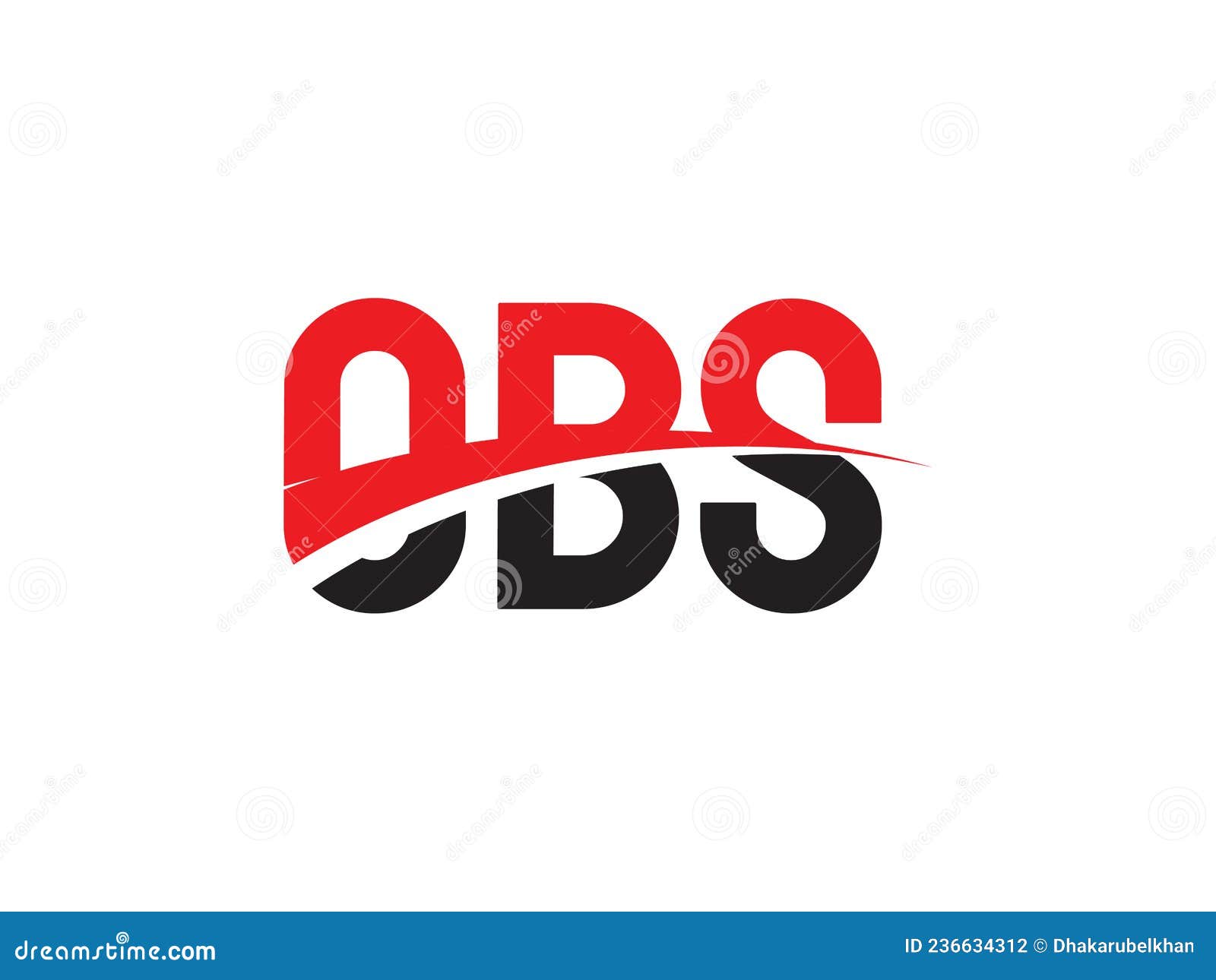 OBS Letter Initial Logo Design Vector Illustration Stock Vector ...