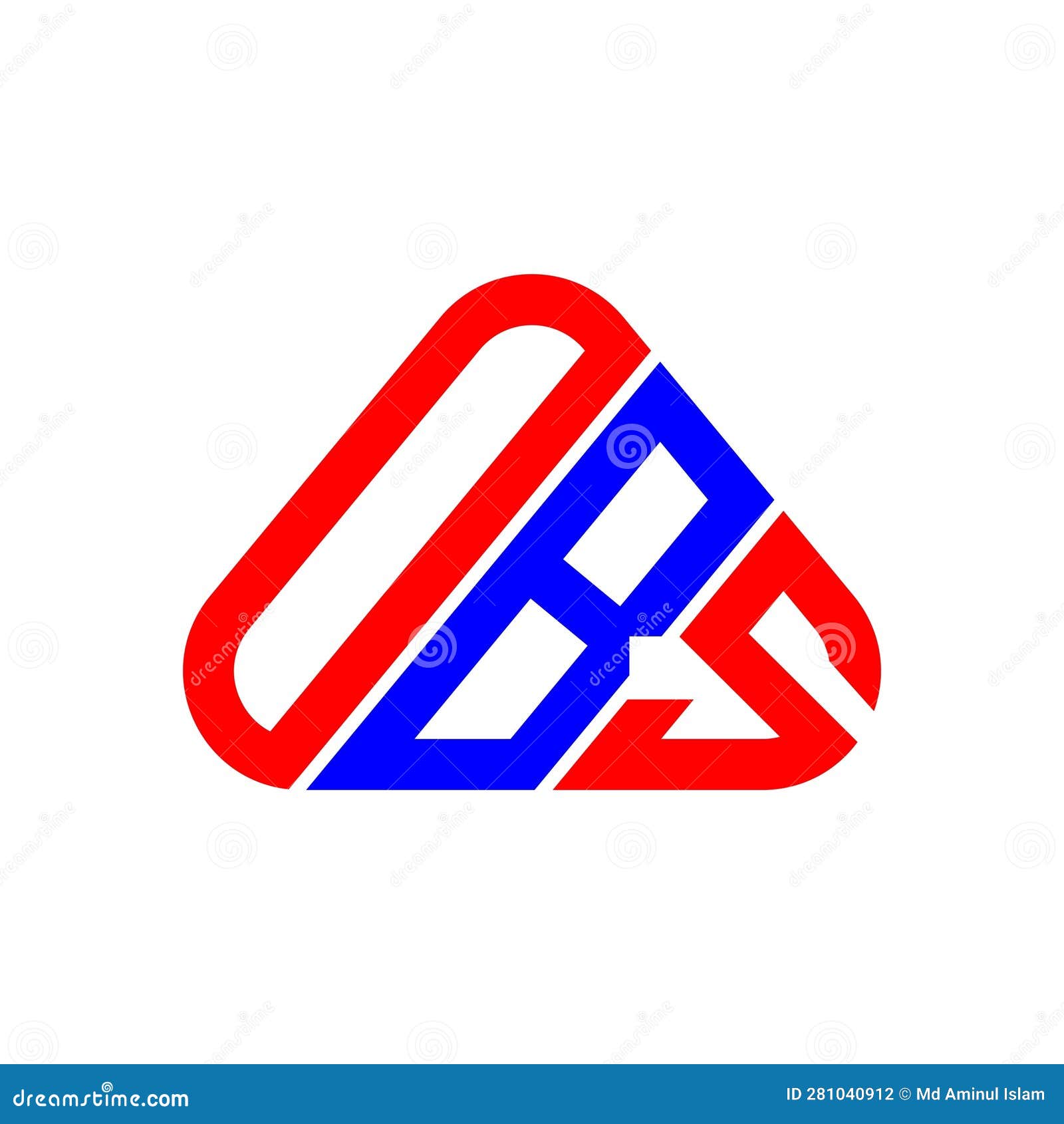 OBS Letter Logo Creative Design with Vector Graphic, OBS Stock Vector ...