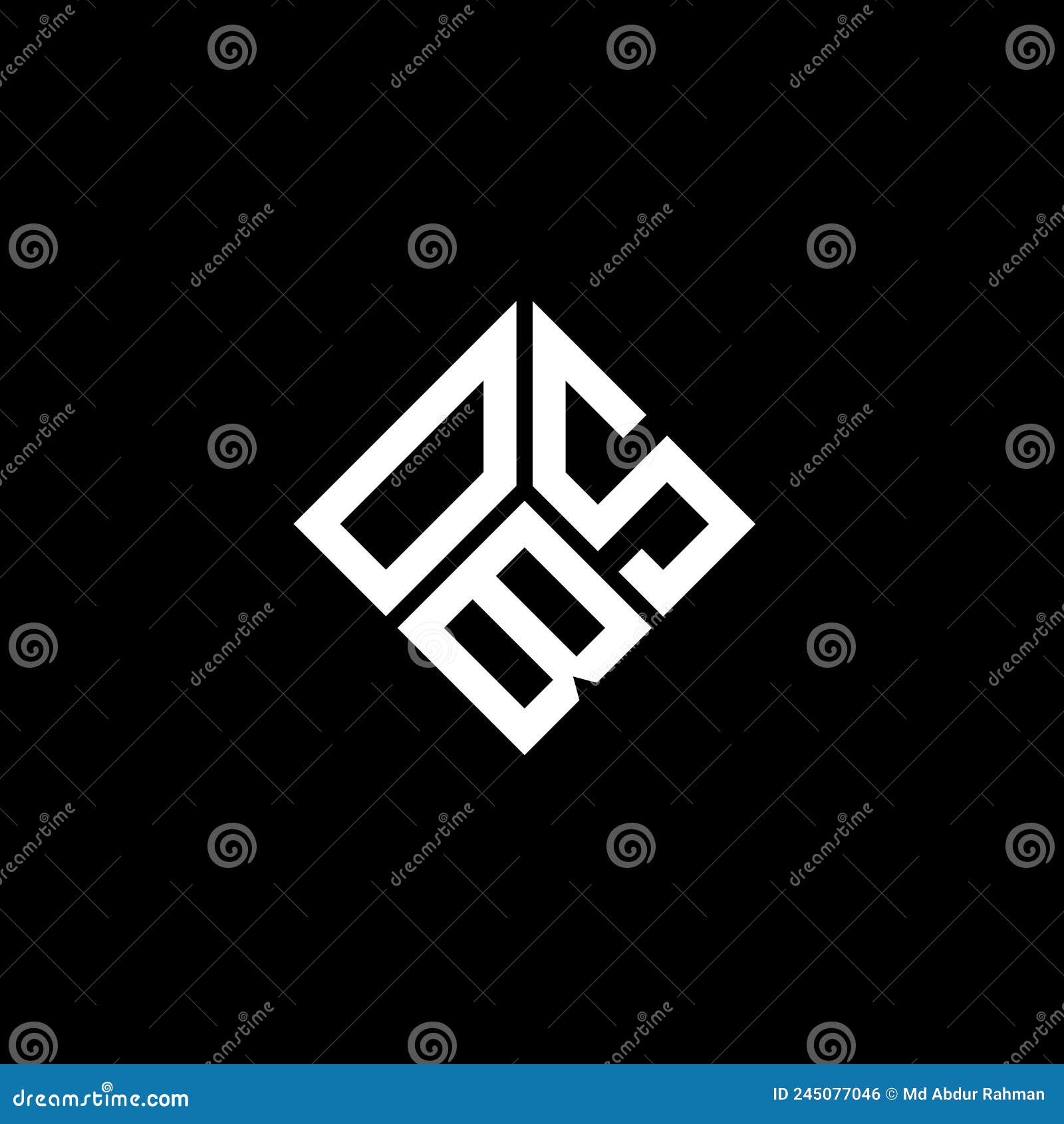 OBS Letter Logo Design On Black Background. OBS Creative Initials ...