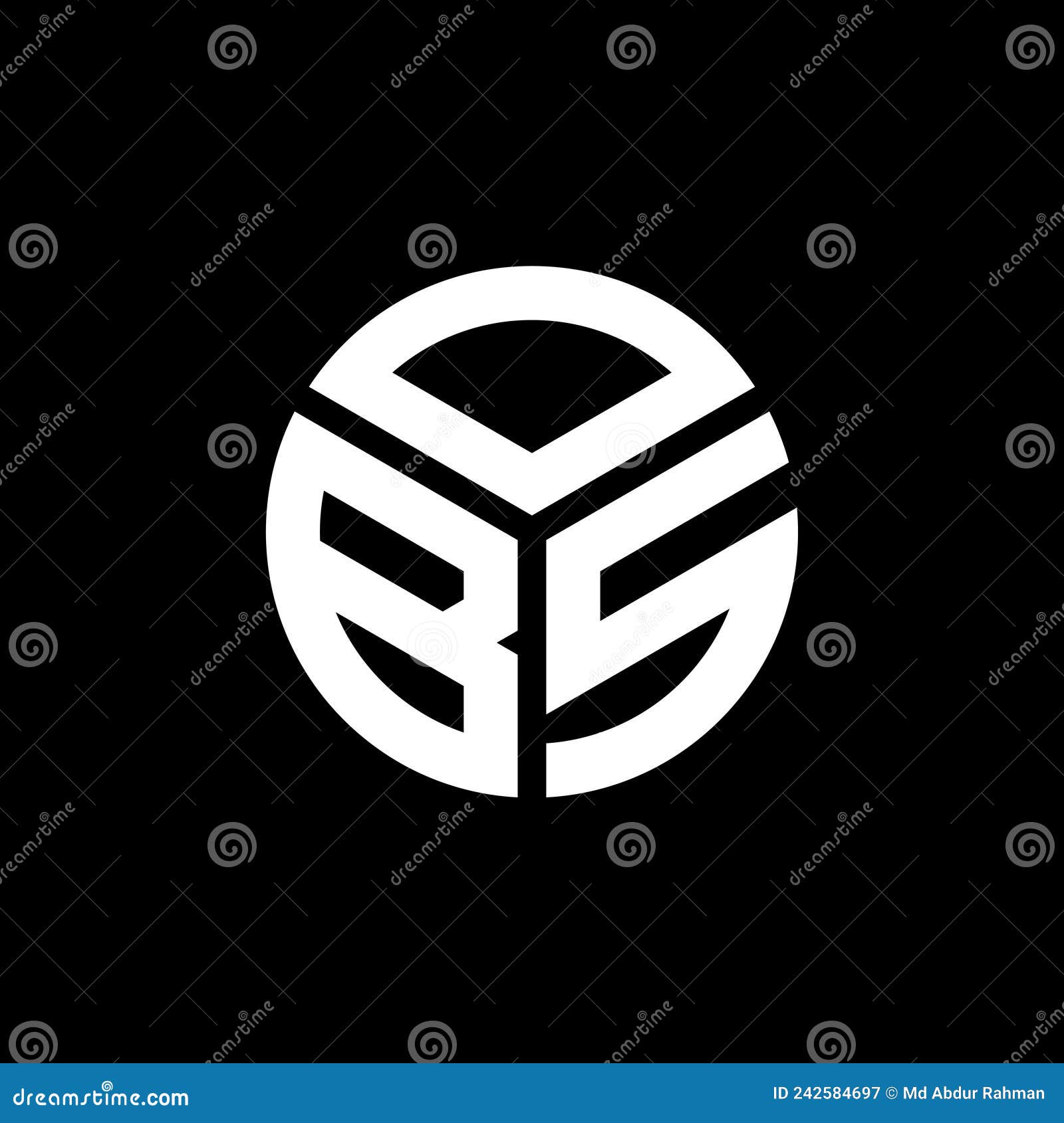 OBS Letter Logo Design On Black Background. OBS Creative Initials ...