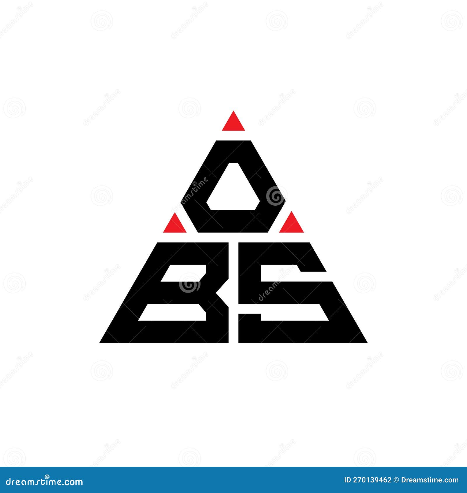 OBS Triangle Letter Logo Design With Triangle Shape. OBS Triangle Logo ...