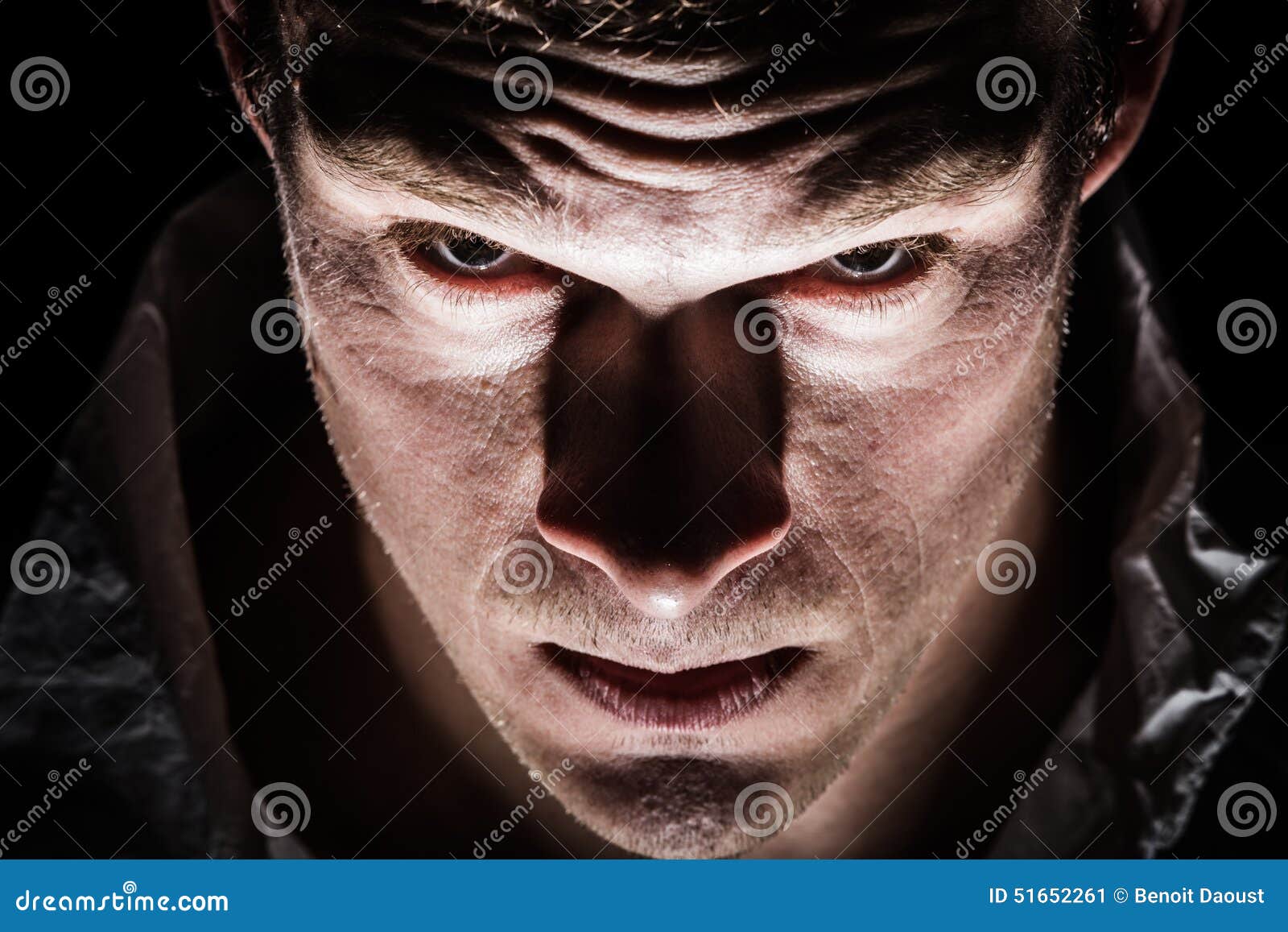 Obscure Freaky Psycho Man Closeup Stock Image - Image of criminal ...