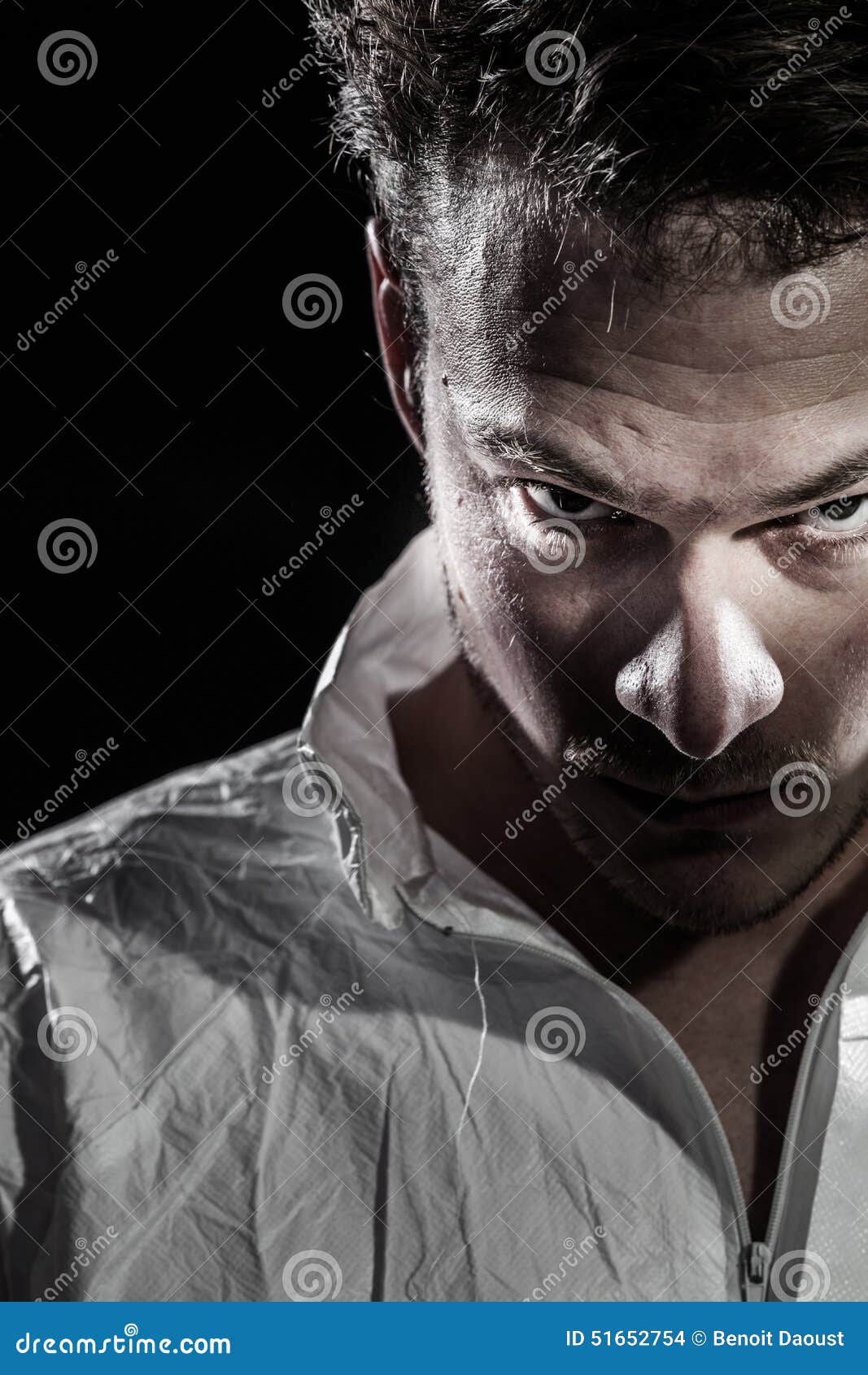 Obscure Freaky Psycho Man stock photo. Image of lunatic - 51652754