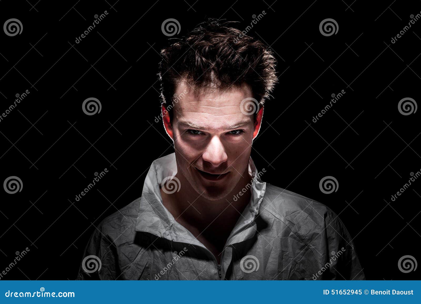 Obscure Freaky Smiling Psycho Man Stock Image - Image of delusion ...
