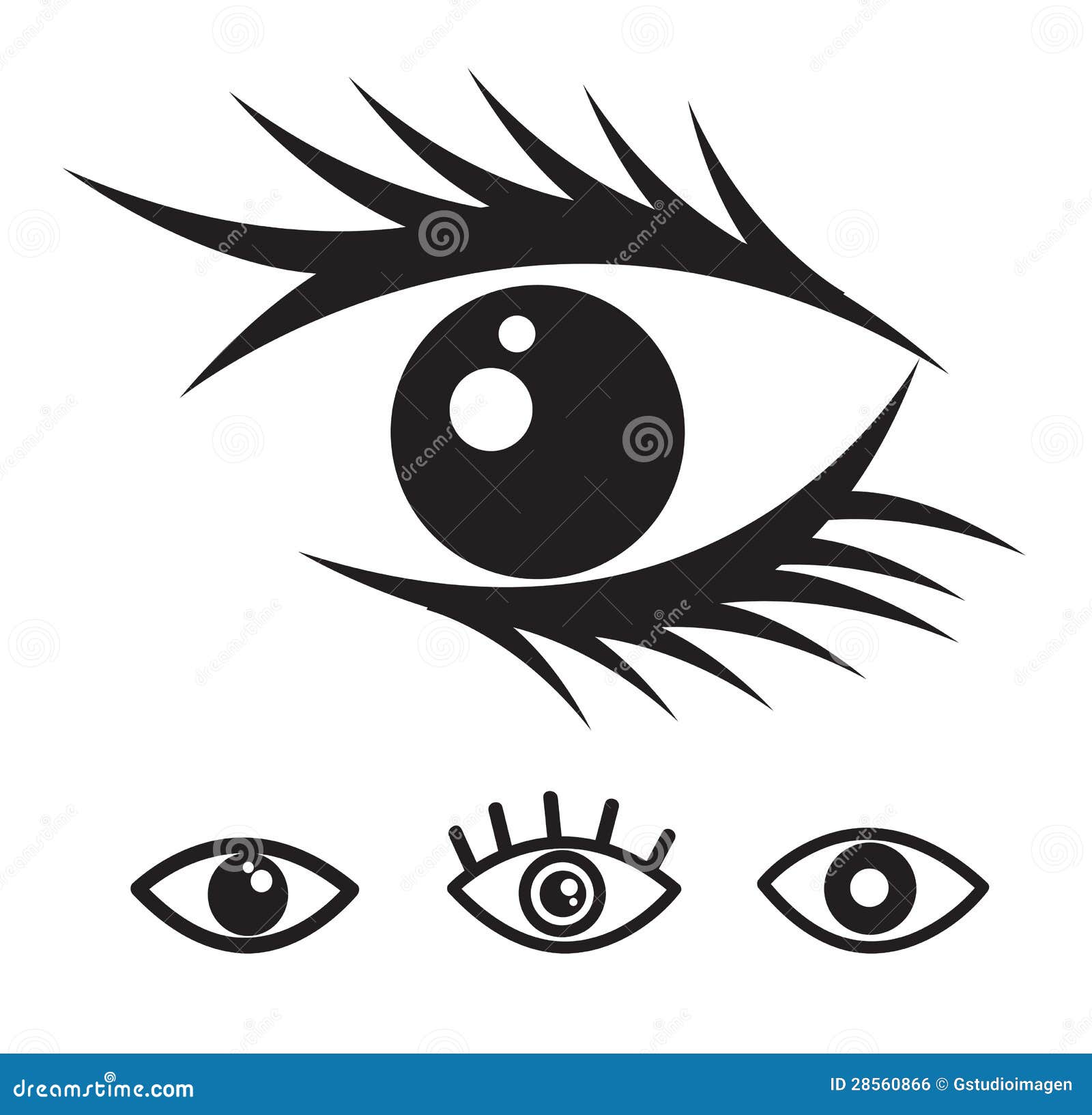 Observa iconos ilustración del vector. Ilustración de diferente - 28560866