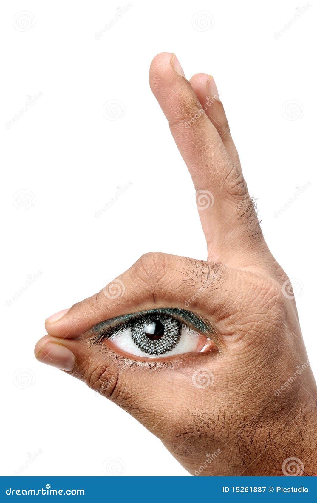 Observación del ojo imagen de archivo. Imagen de mano - 15261887