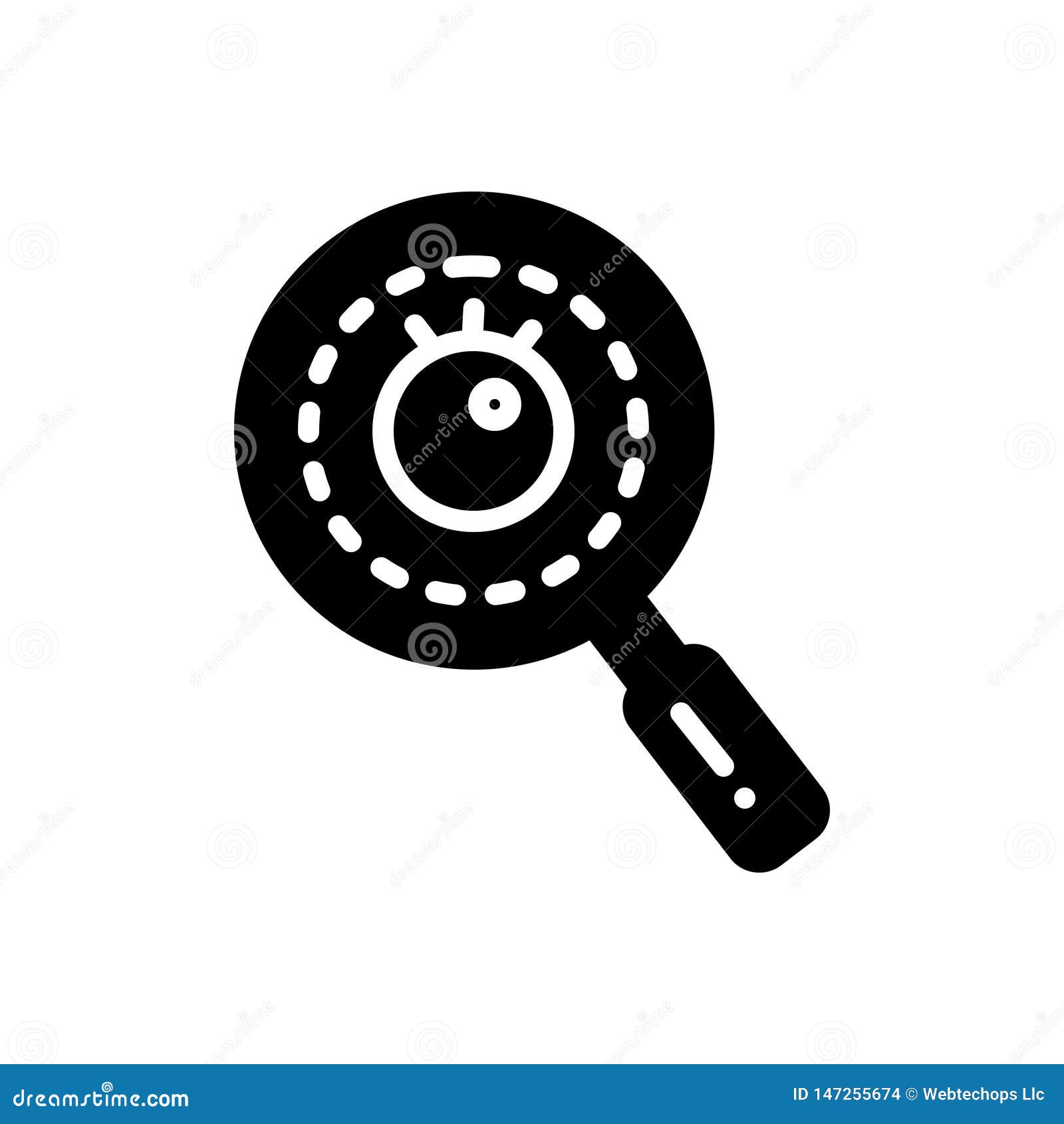 Black Solid Icon for Observant, Zoom and Magnifying Stock Vector ...