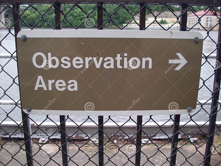 Observation Area Sign stock photo. Image of background - 58190688