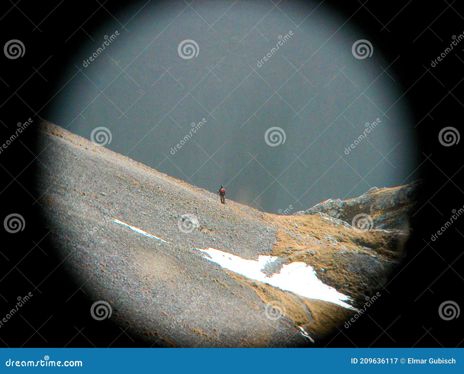 Observation with Binoculars in Nature, View through Binoculars Stock ...