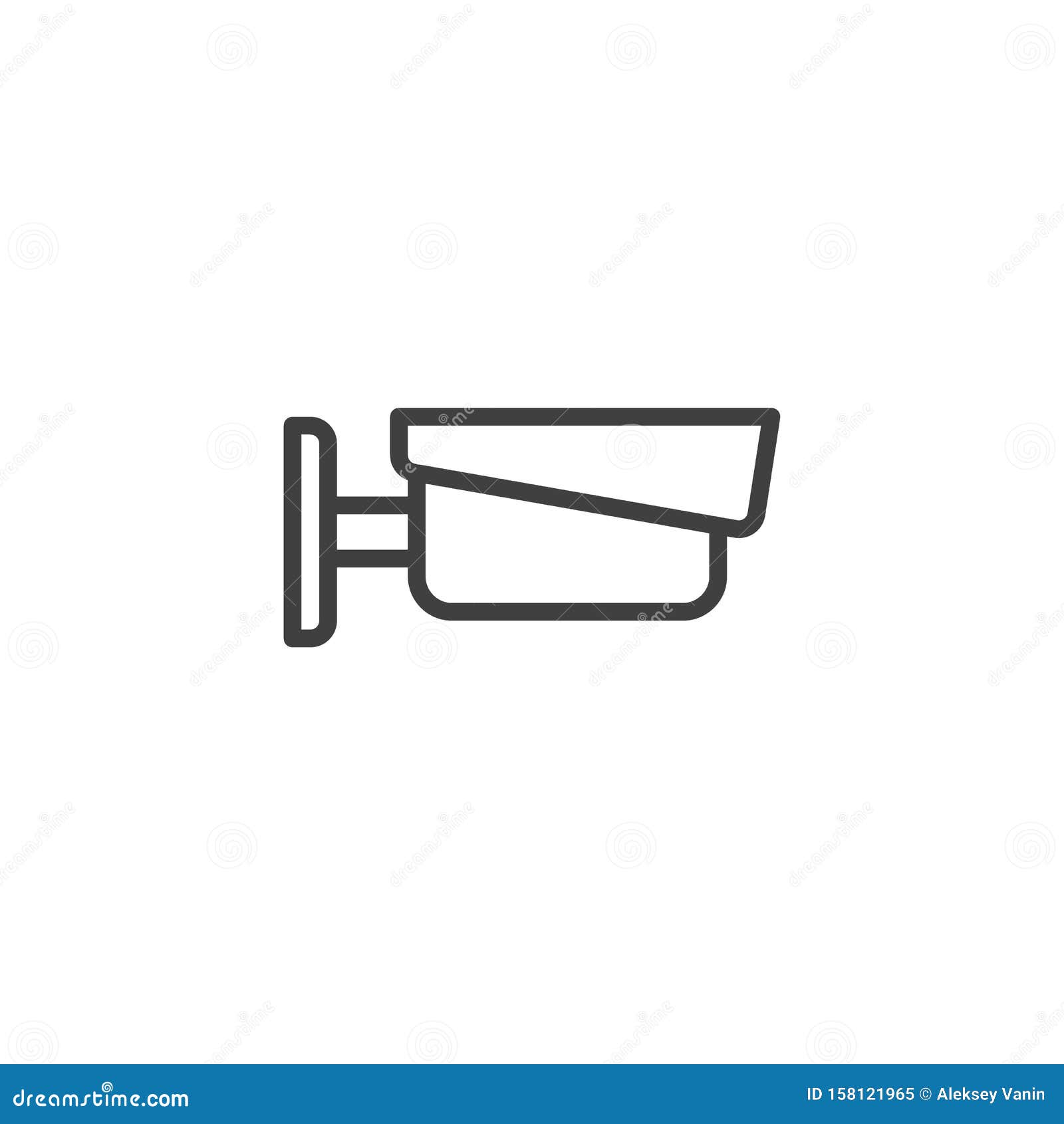 Observation Camera Line Icon Stock Vector - Illustration of pictogram ...