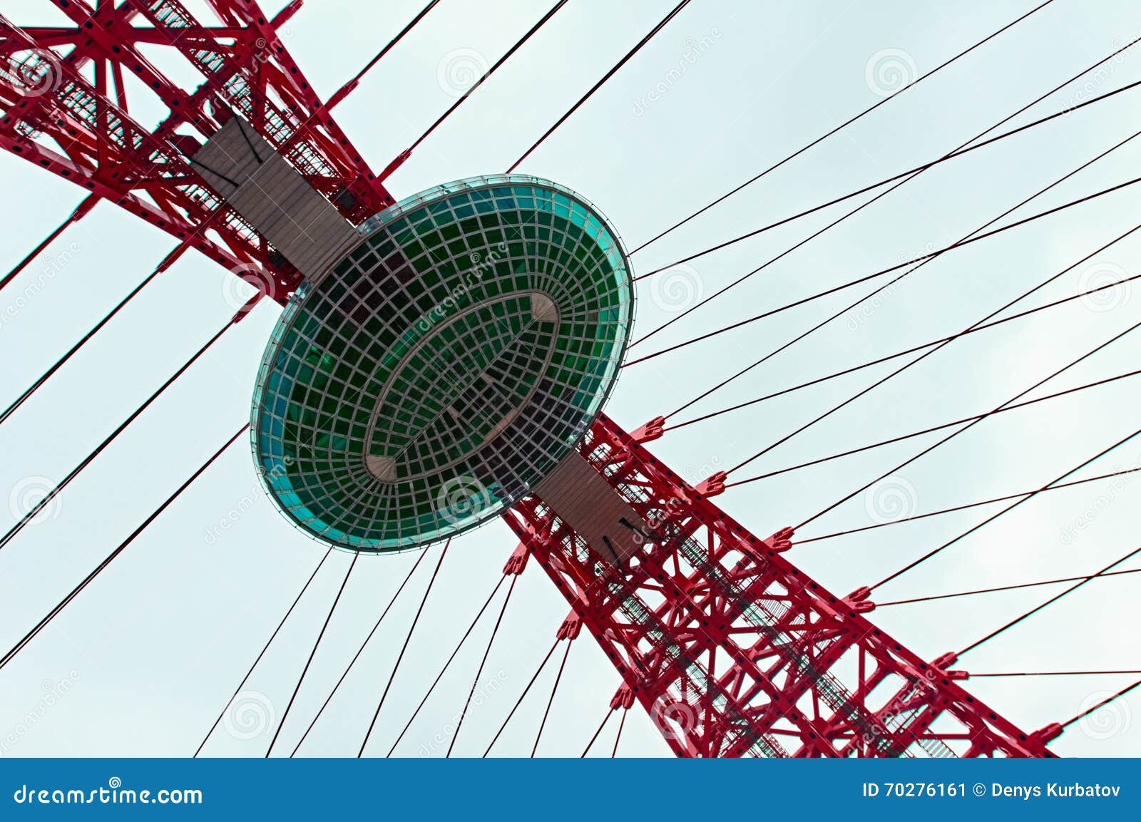 Observation Deck on Cable Stayed Bridge Stock Image - Image of ...