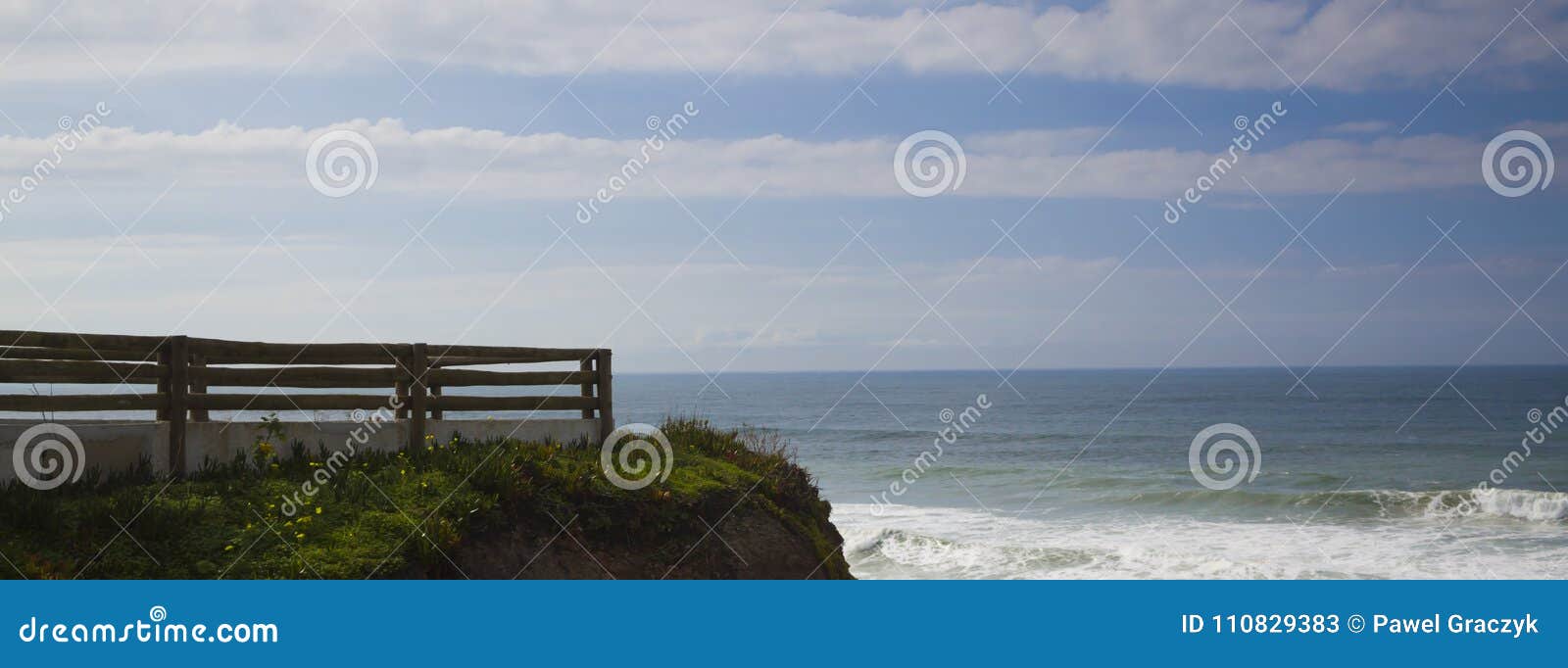 Observation Deck on the Cliff Stock Image - Image of beautiful ...