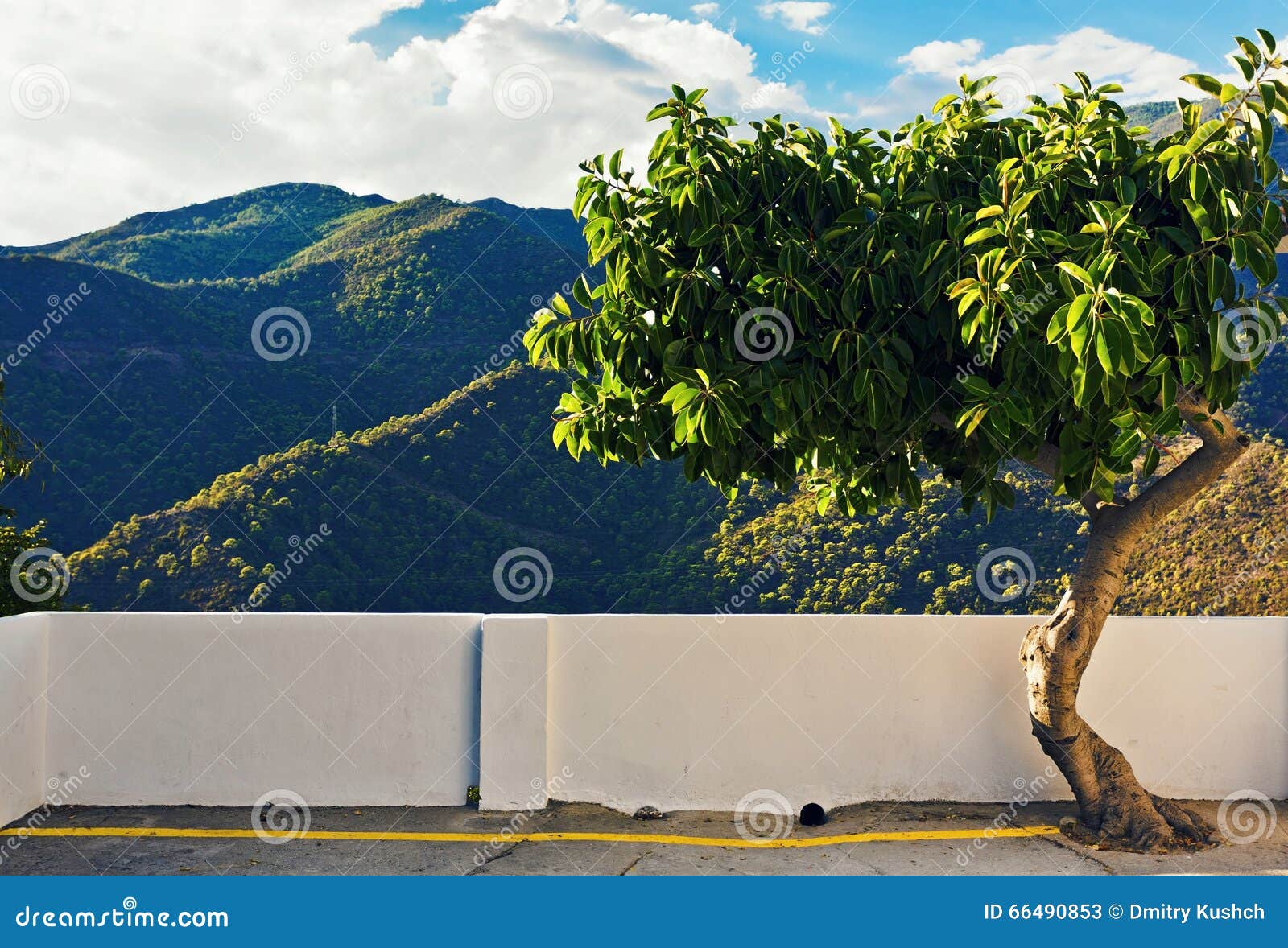 Observation Deck with a Mountains View Stock Image - Image of panoramic ...